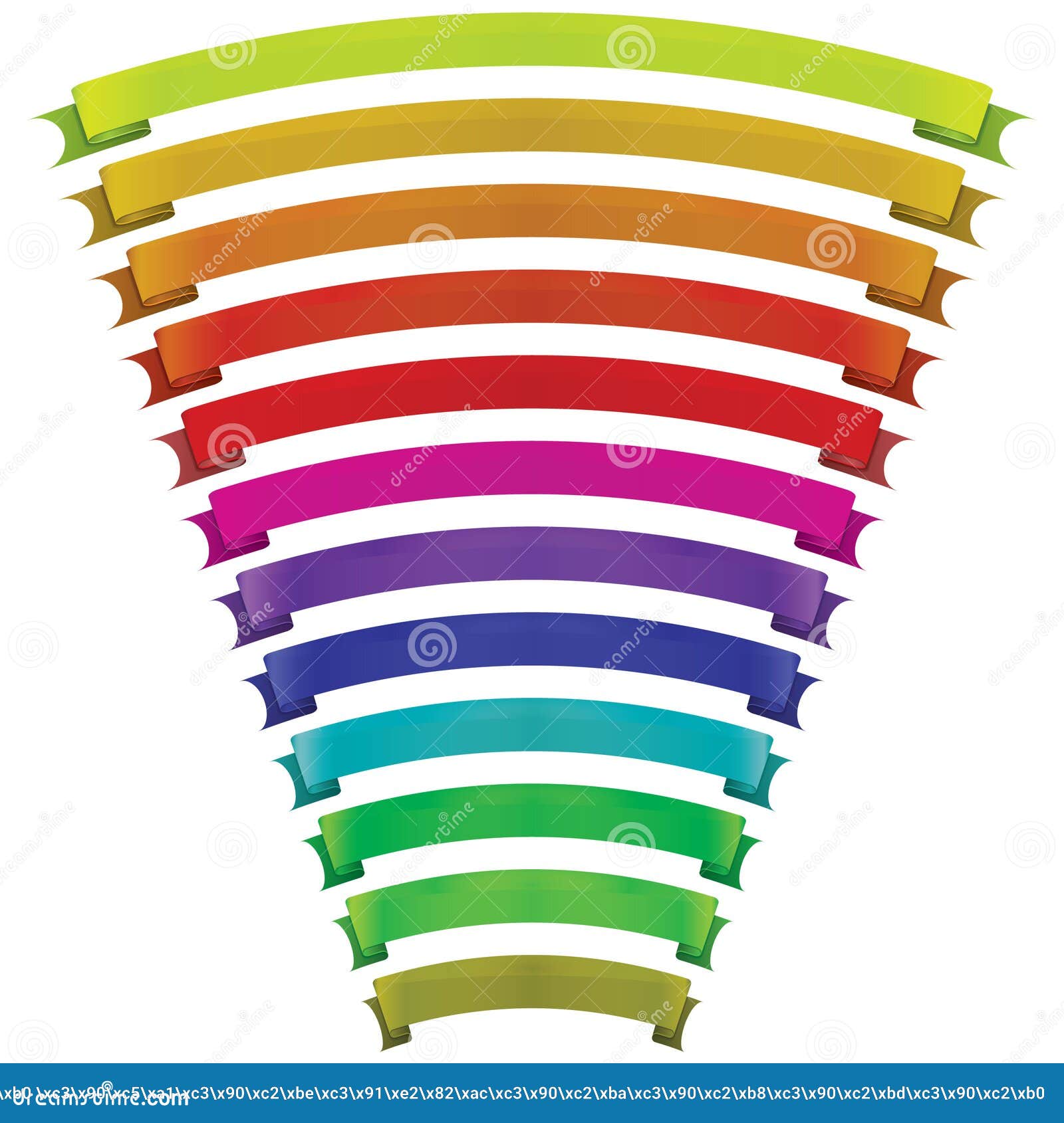 Set of Vector Ribbons of Different Colors Stock Illustration ...