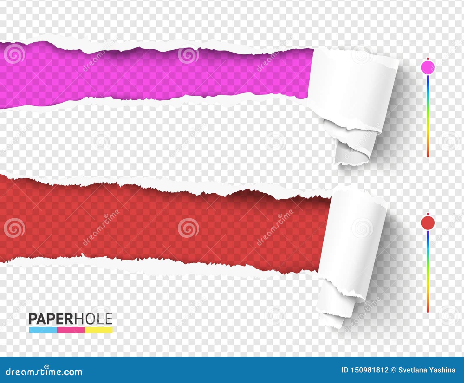 Tear-off Paper Template. White Advertisement Paper On White Background ...