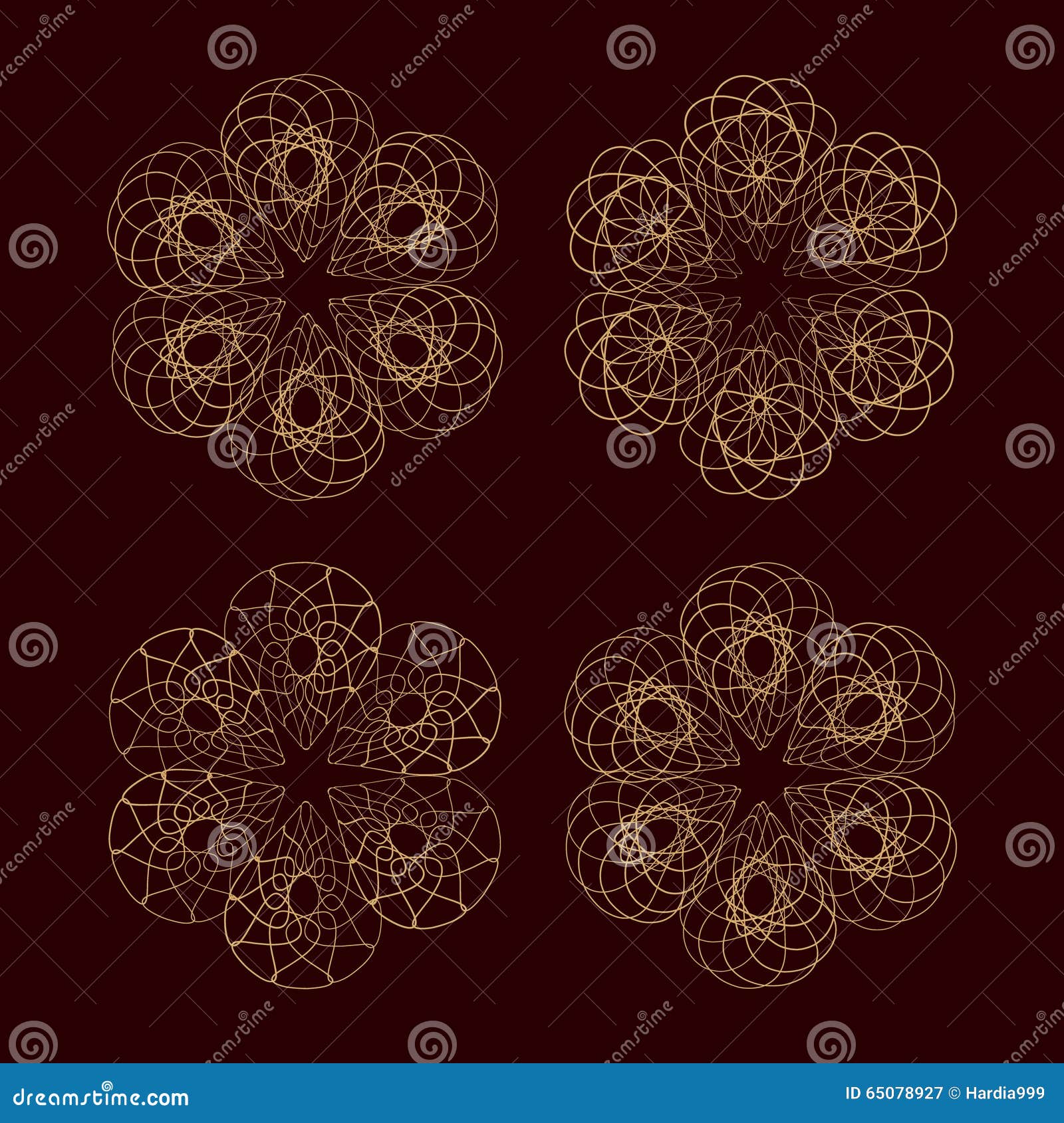 Set of Vector Round Design Elements. Stock Vector - Illustration of ...