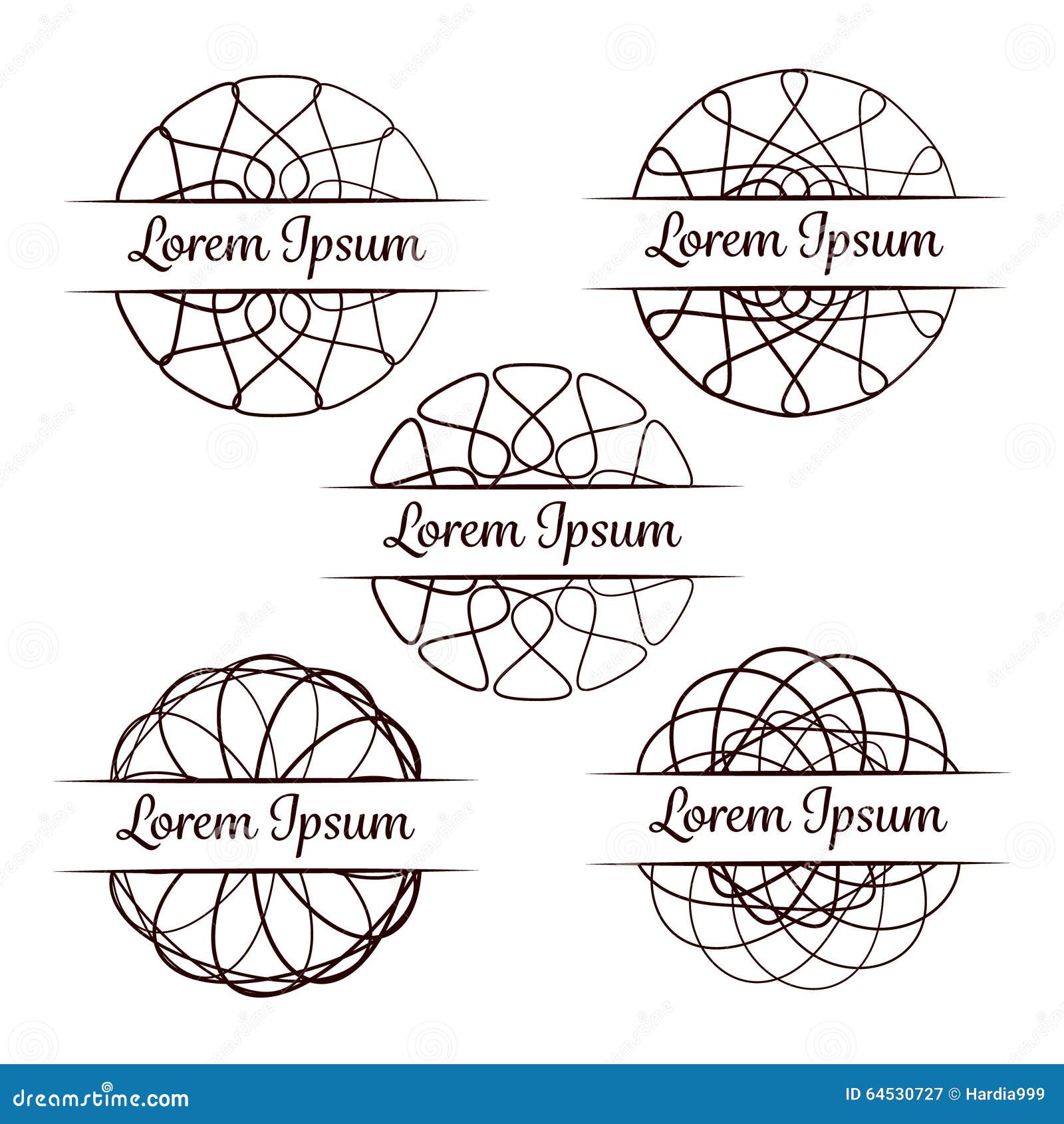 Set of Vector Round Design Elements. Stock Vector - Illustration of ...
