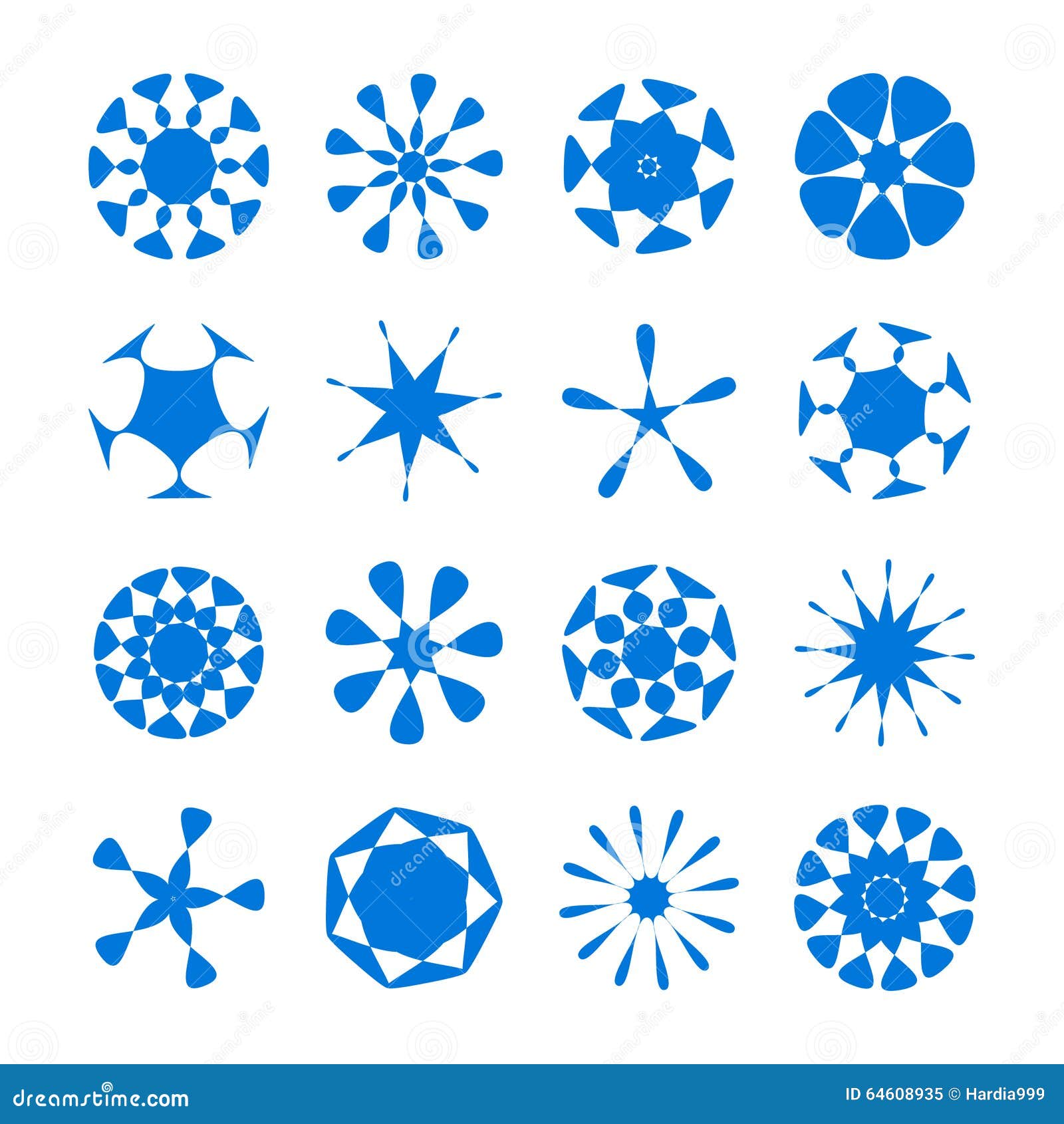 Set of Vector Round Design Elements. Stock Vector - Illustration of ...