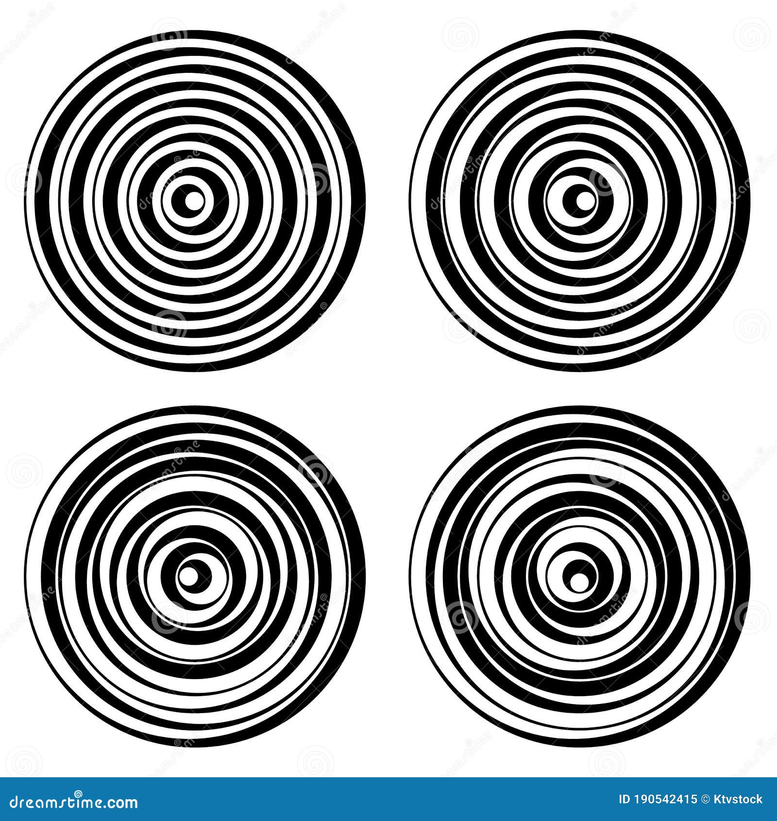 Set of Vector Round Elements from Lines Stock Vector - Illustration of ...