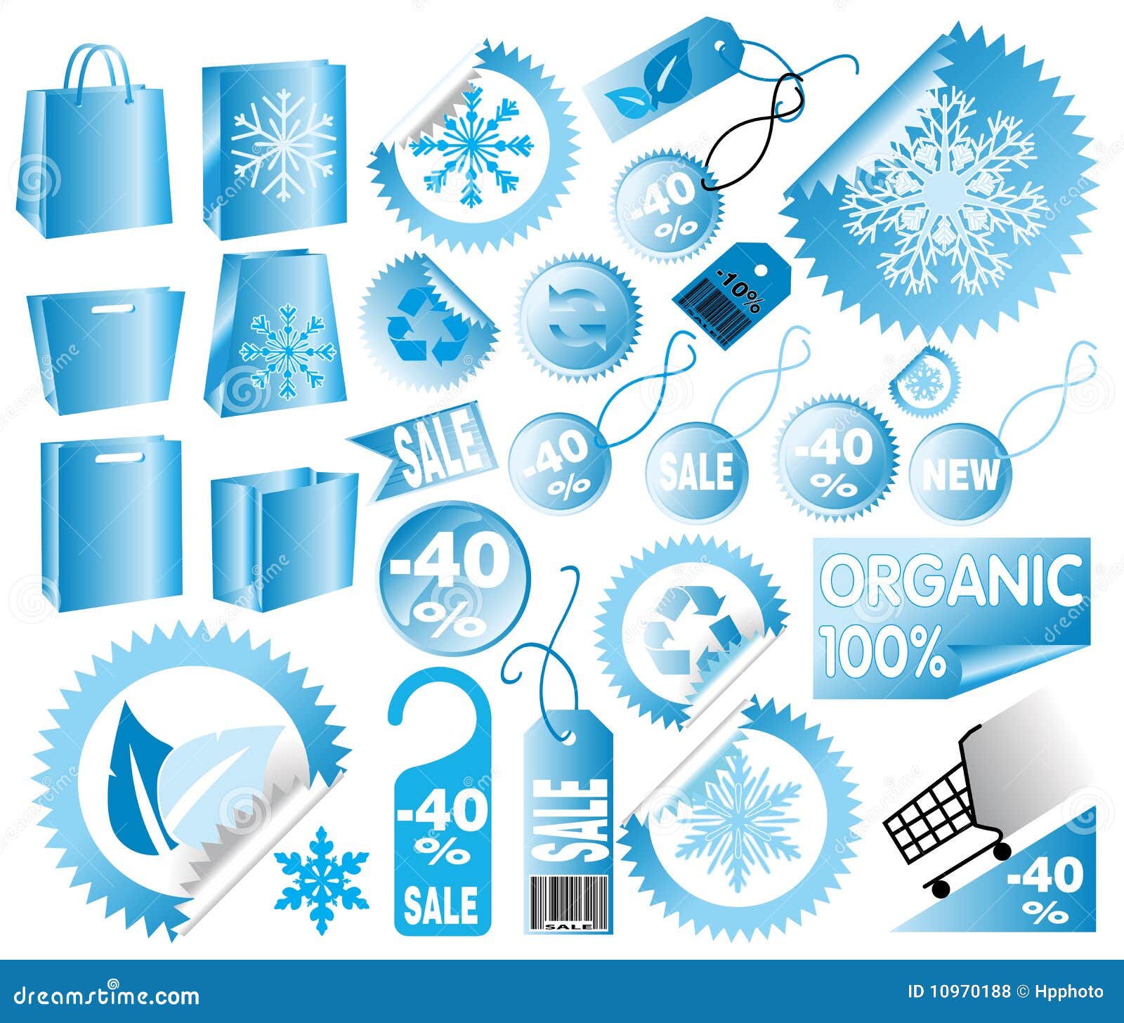 Set of Vector Sale Winter Tags Stock Vector - Illustration of cold ...