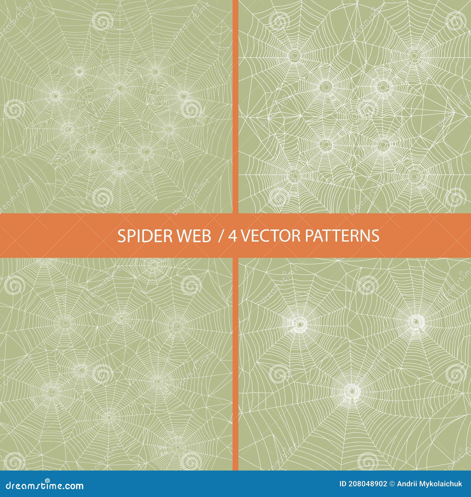 Collection of Vector Seamless Texture of Spider Web Stock Vector ...