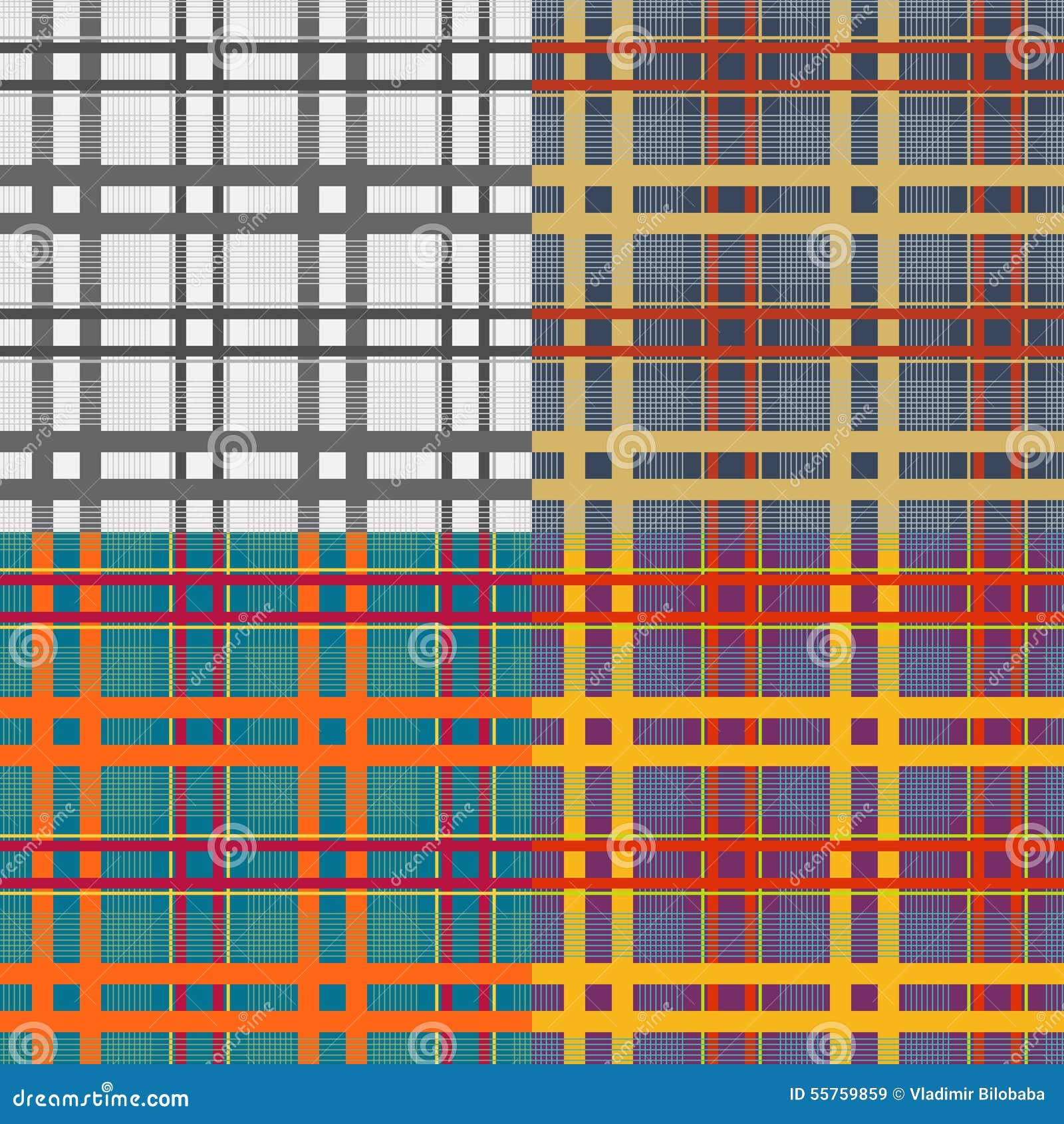 Set of Vector Seamless Pattern Stock Vector - Illustration of vector ...