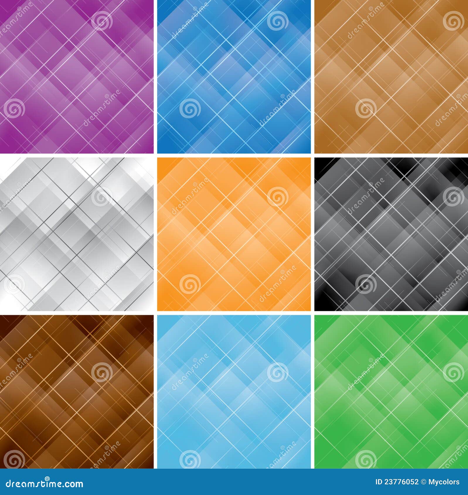 Set - Vector Seamless Patterns with Crossed Lines Stock Vector ...