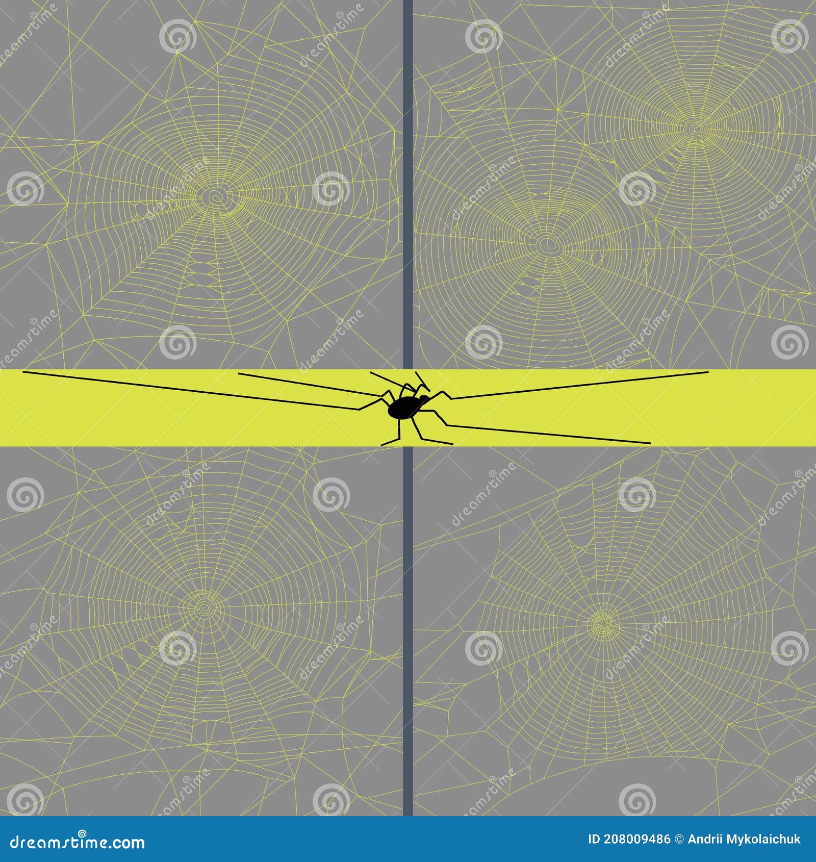 Set of Vector Seamless Spider Webs Textures Stock Vector - Illustration ...