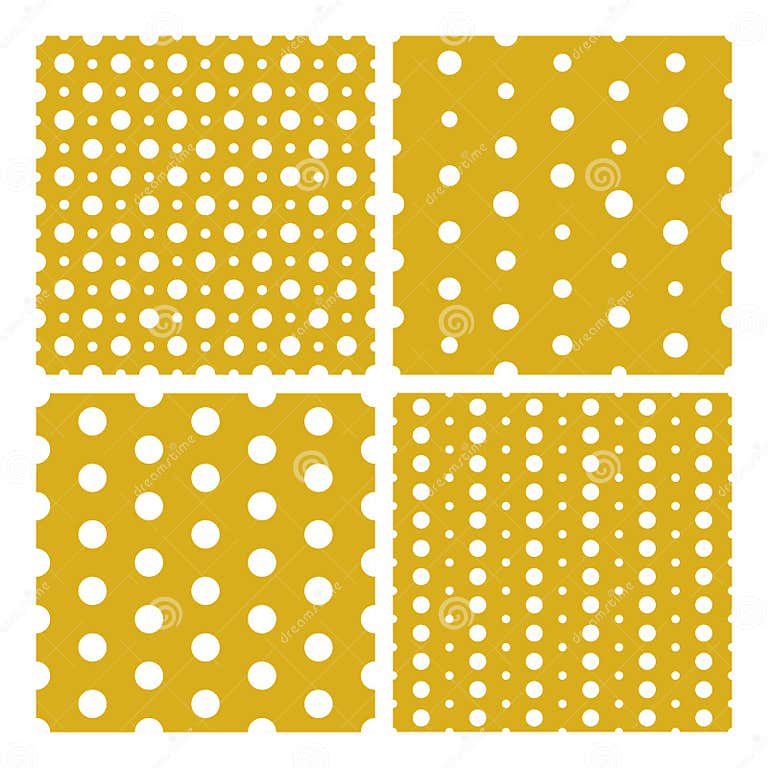 Set of Vector Seamless Trendy Modern Spot Patterns. Stock Vector ...