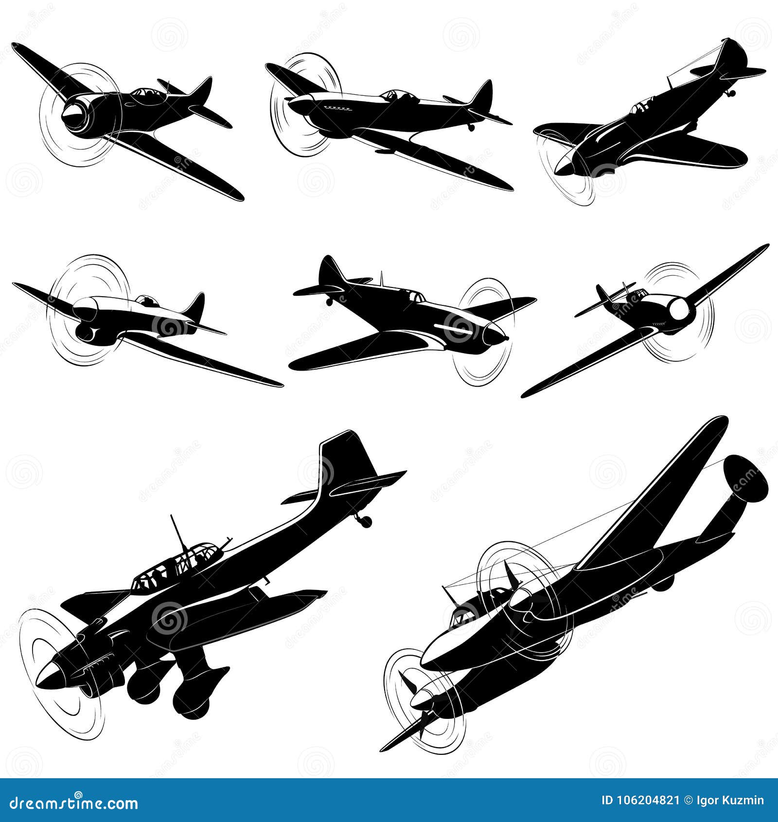 WW2 Fighter Plane Vector Art | CartoonDealer.com #3104908
