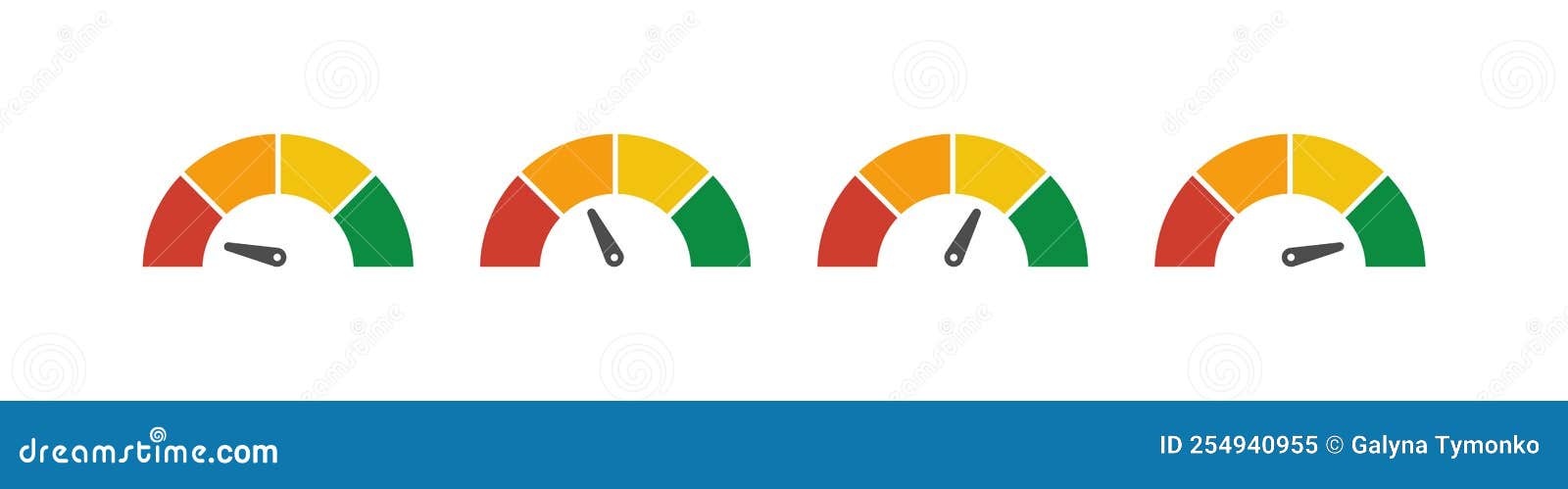 Speedometer And Meter Icon Set Isolated On Blackboard Texture With ...