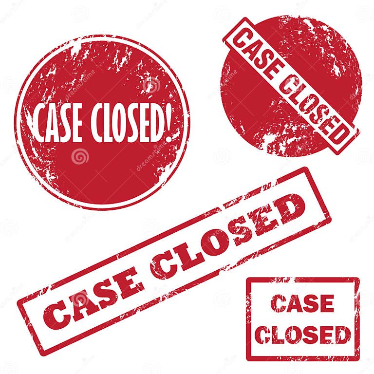 Case closed rubber stamp stock vector. Illustration of label - 29916698