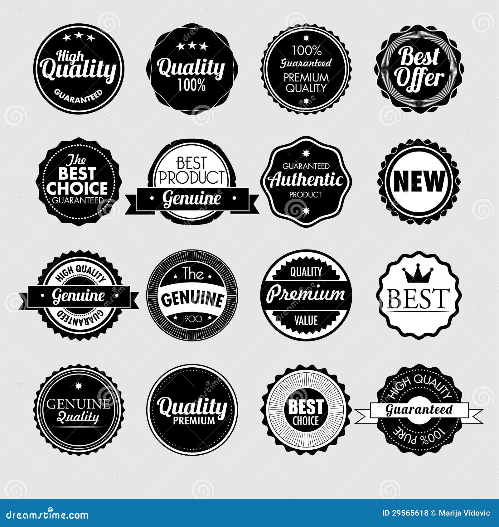 Set of vector stickers stock vector. Illustration of premium - 29565618