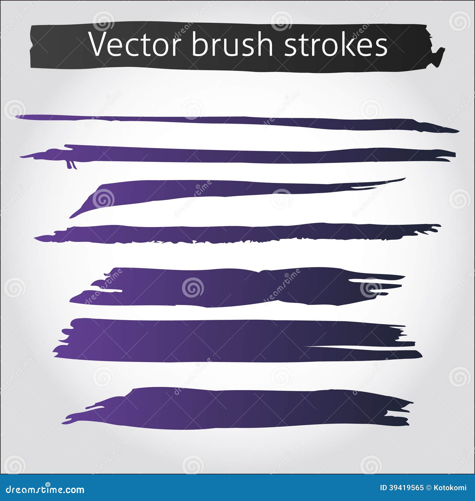Set of Vector Straight Ink Pen Strokes Stock Vector - Illustration of ...