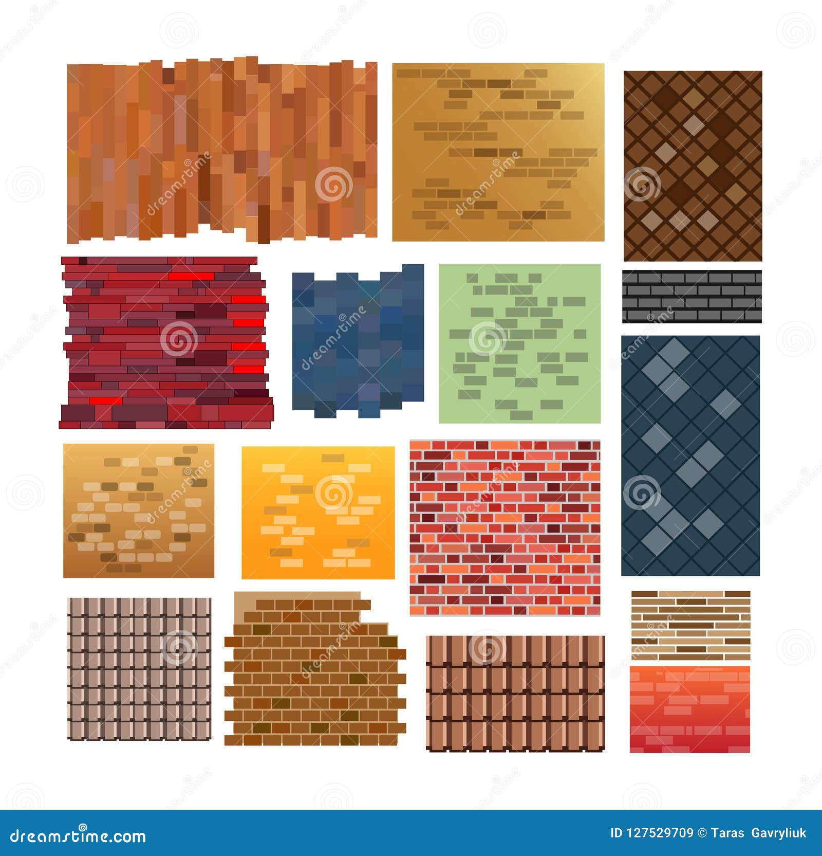Set of Vector Textures Isolated on White Background Stock Vector ...