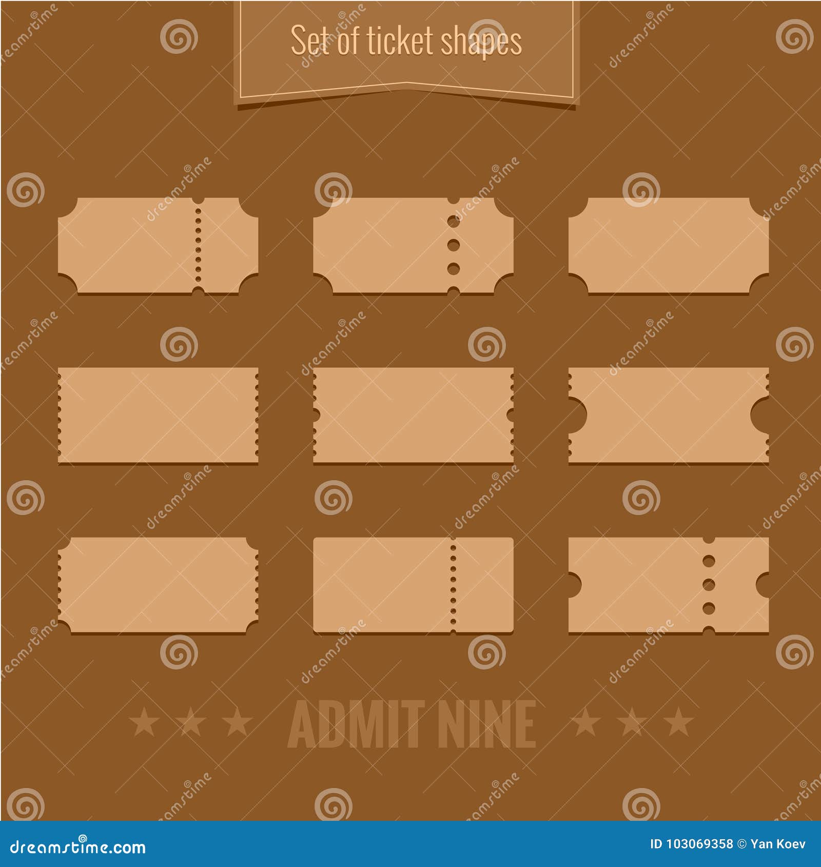 Ticket Shaped Clipart
