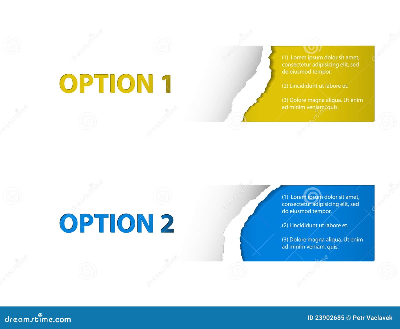 Torn And Unstuck Paper Banners. Vector Illustration | CartoonDealer.com ...