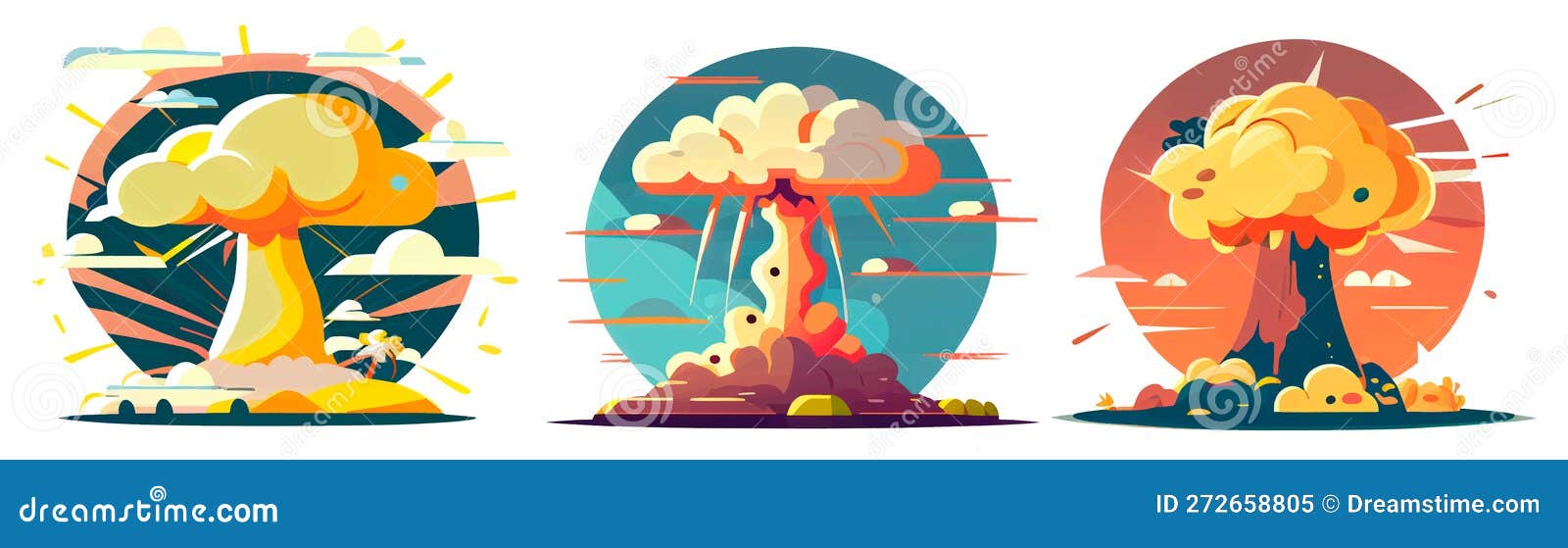 Set Vector Ui Illustration of Explosion Elements Isolated on White ...