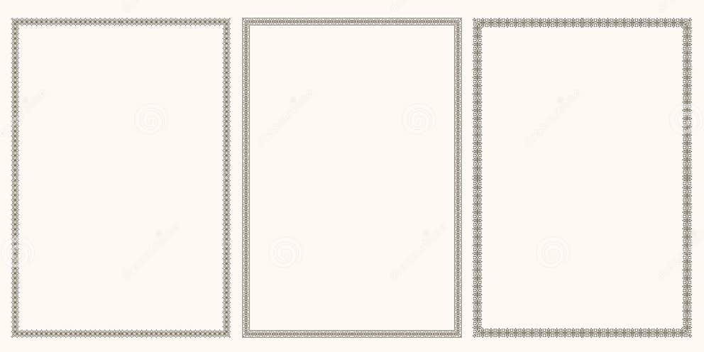 Set of Vector Vintage Frames for Documents Stock Vector - Illustration ...