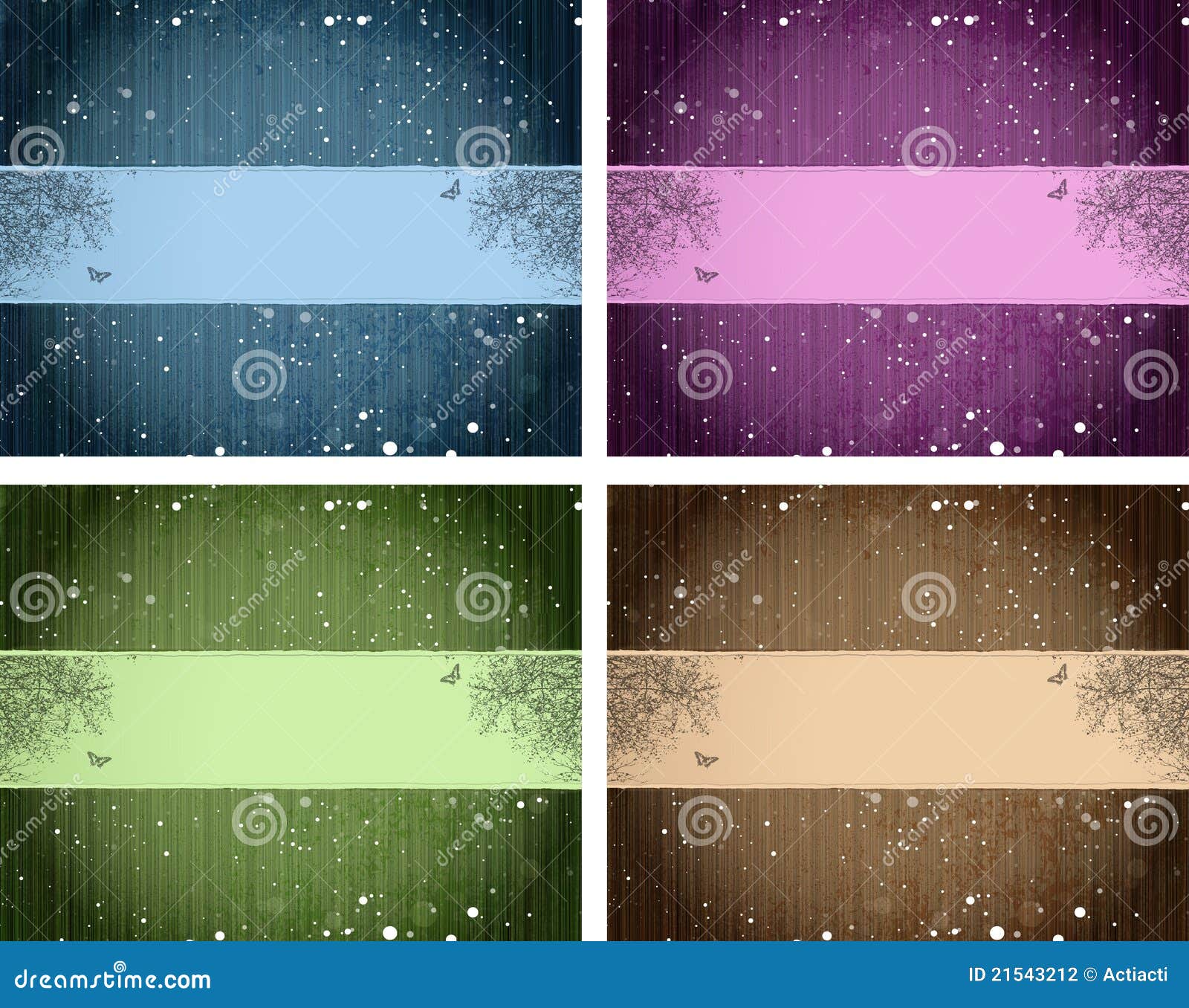 Set of Vector Vintage Ripped Cards Stock Vector - Illustration of ...