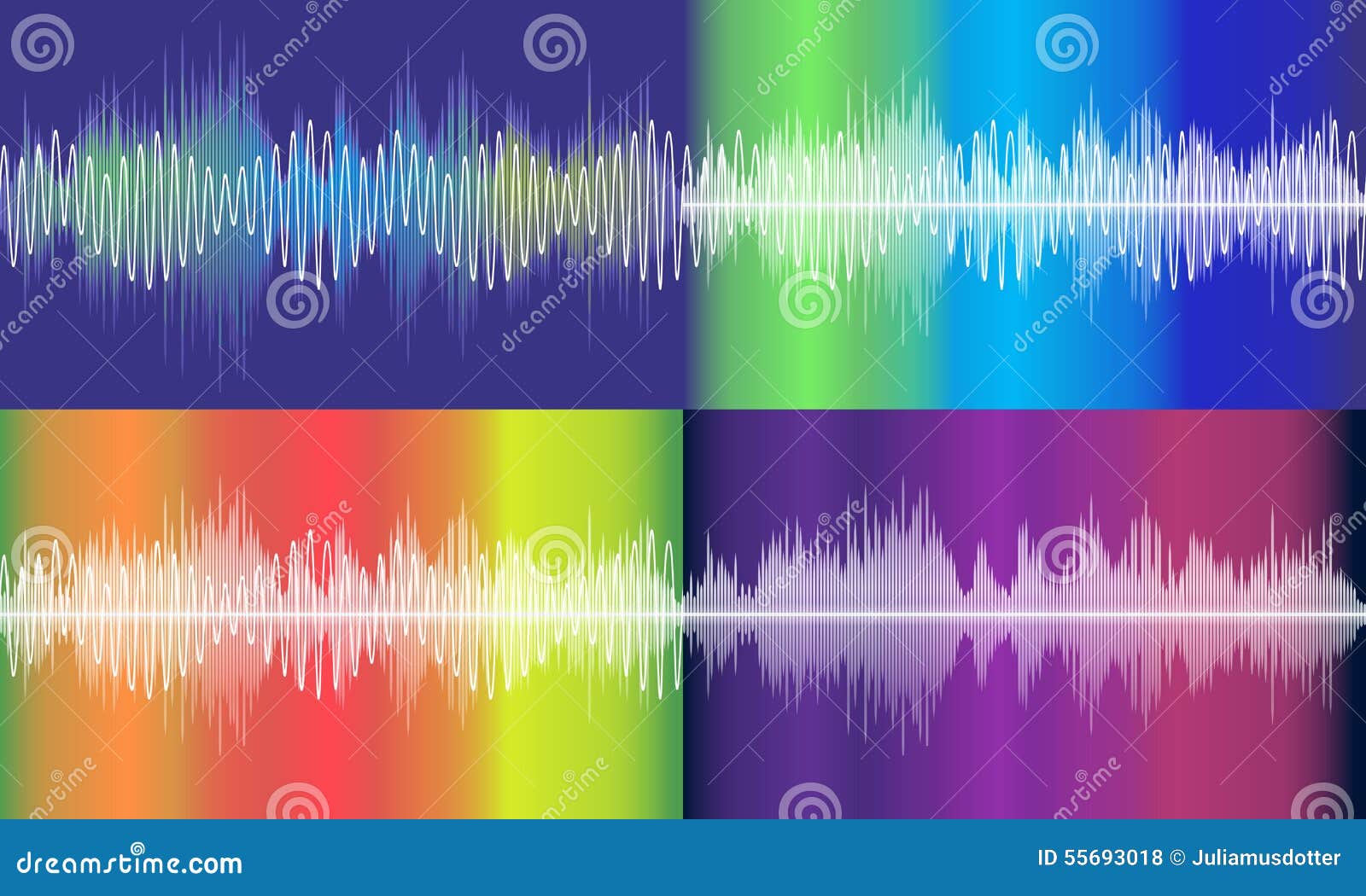 Set of vector volume waves stock illustration. Illustration of club ...