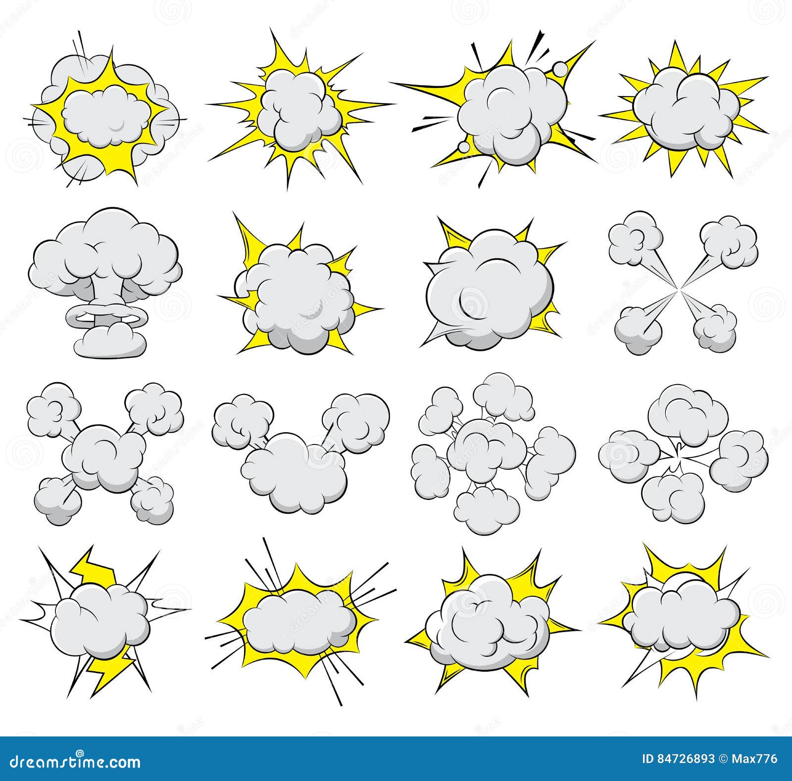 Set Vector Volumetric Comic Bubble Stock Vector - Illustration of ...
