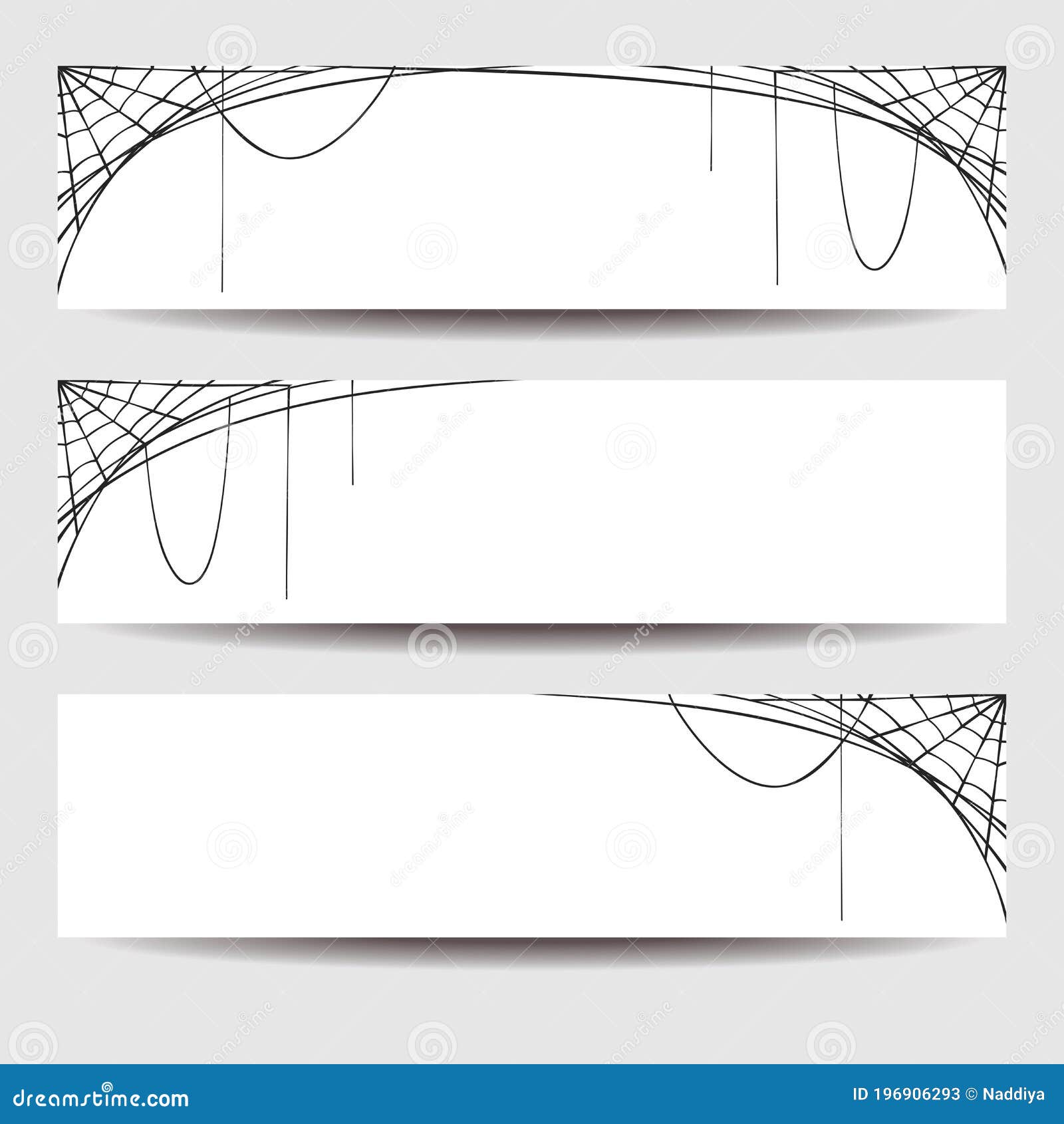 Web Banners with Spider Web. Vector Illustration. Stock Vector ...