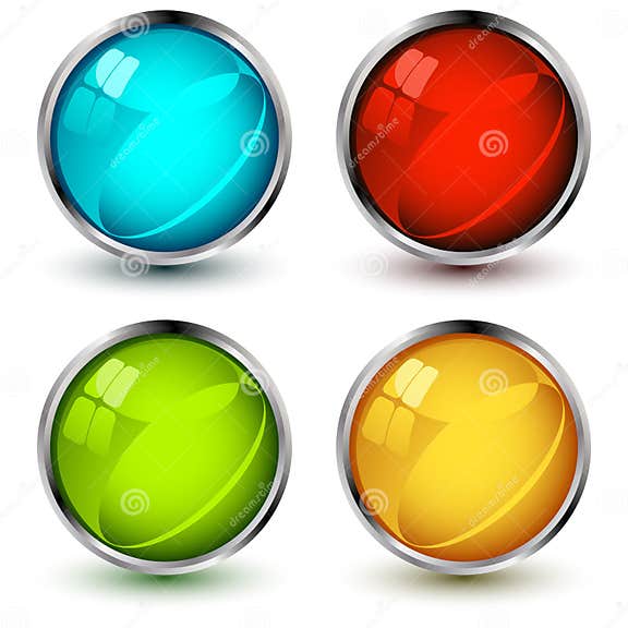 Set of vector web buttons stock vector. Illustration of sphere - 8880965