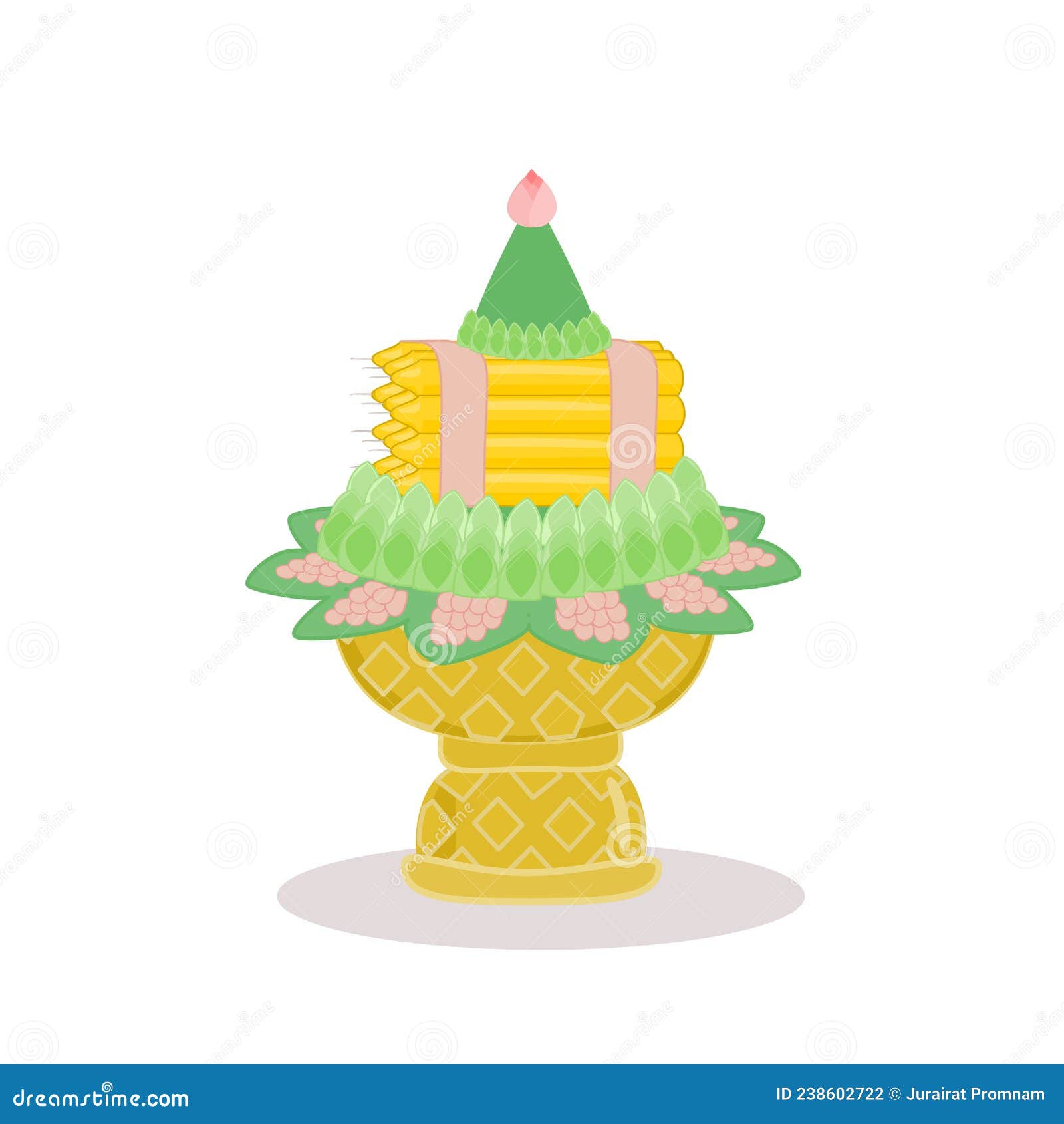 Khan Mak Procession at a Thai Wedding Vector Stock Vector ...