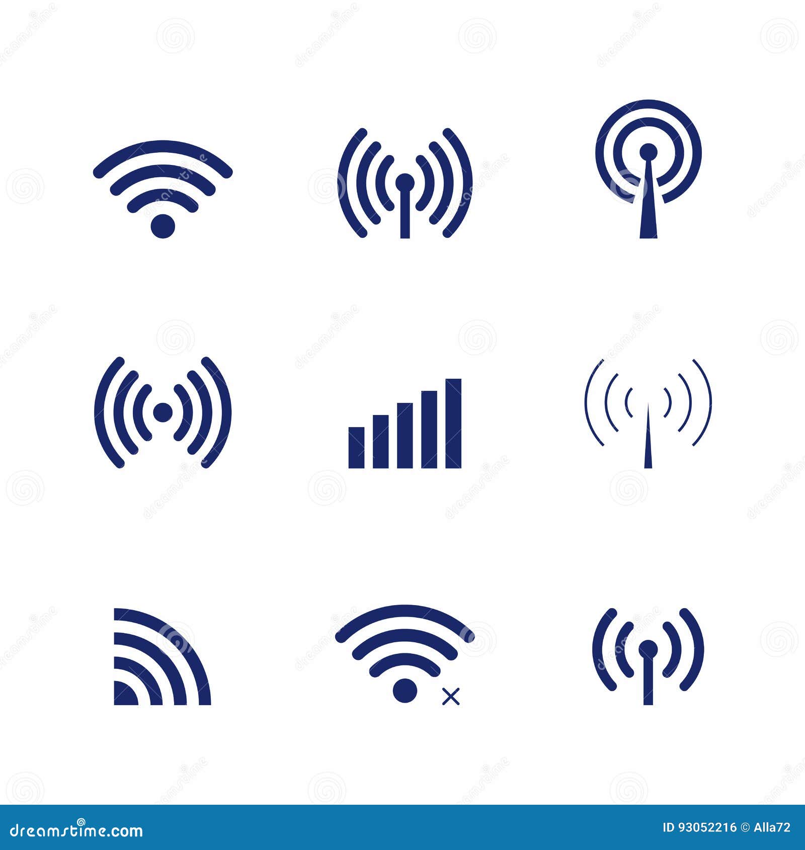 Set of Vector Wi-Fi and Wireless Icons for Remote Access and ... Set of Vector Wi-Fi and Wireless Icons for Remote Access and ...
