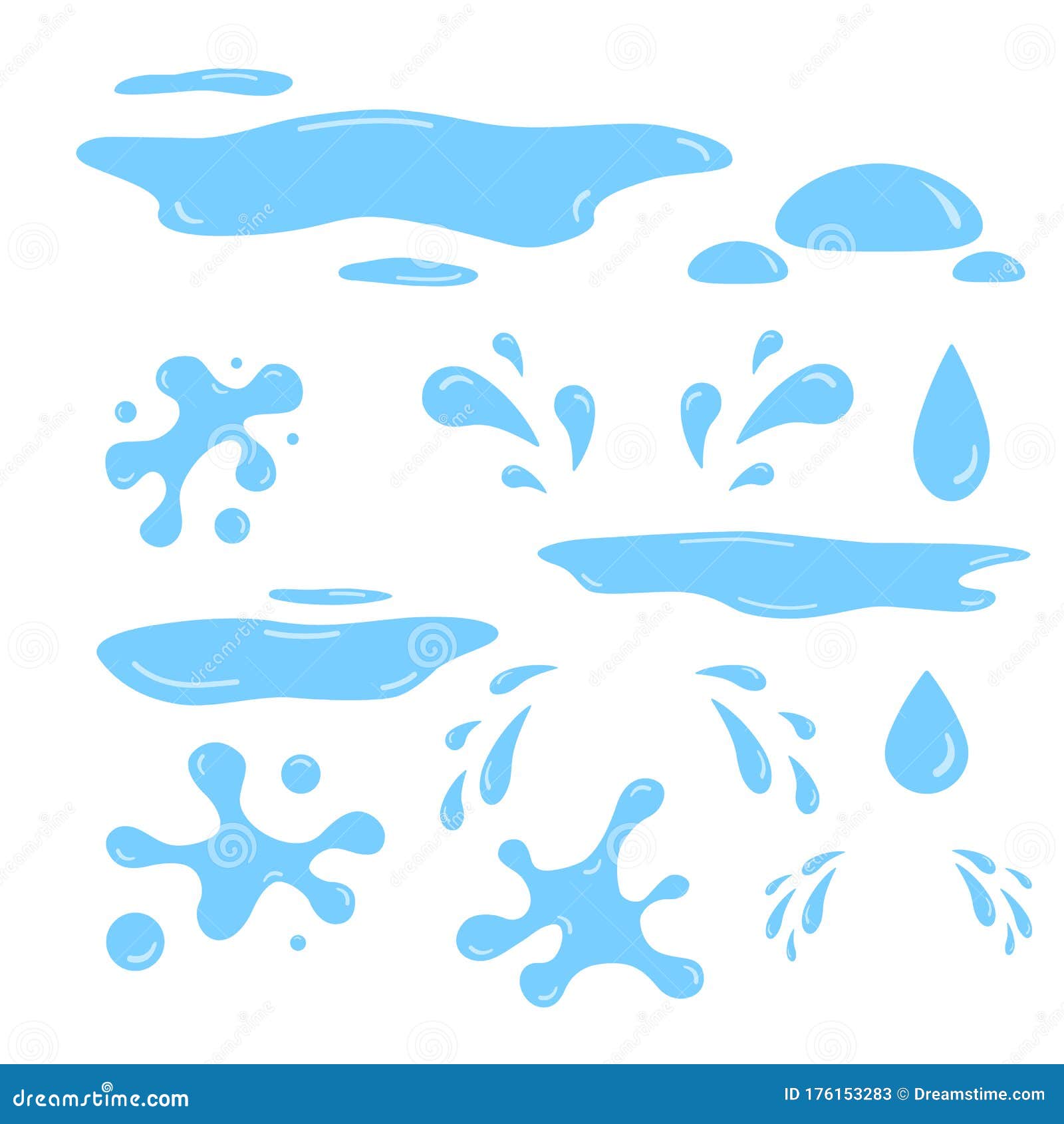 Tears Drops. Sorrow Weeping Cry Streams, Tear Blob Or Sweat Drop ...