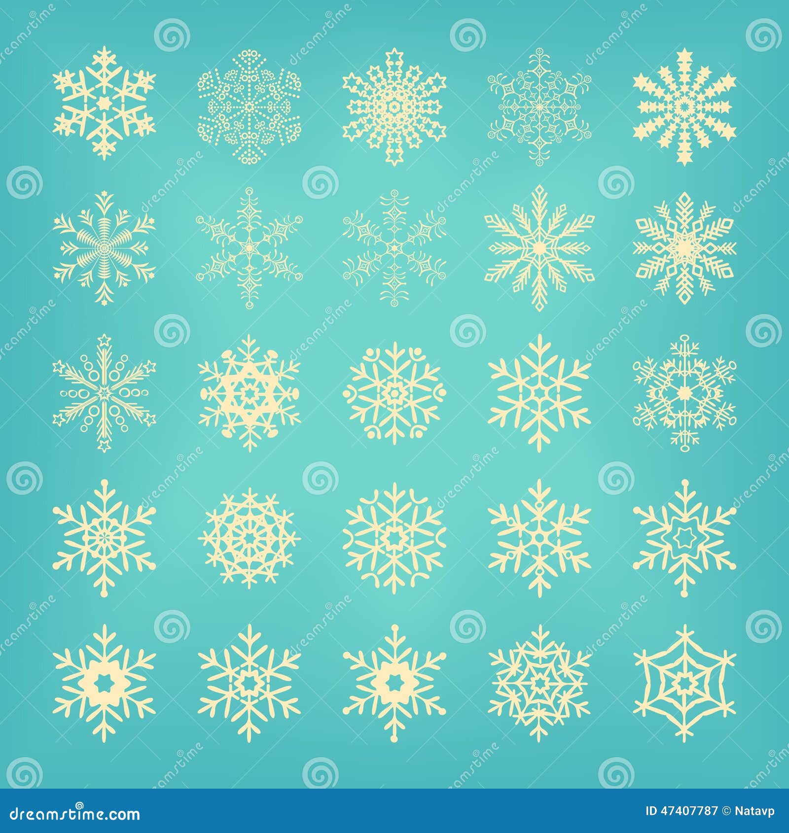 Set of vectors snowflakes stock vector. Illustration of contour - 47407787