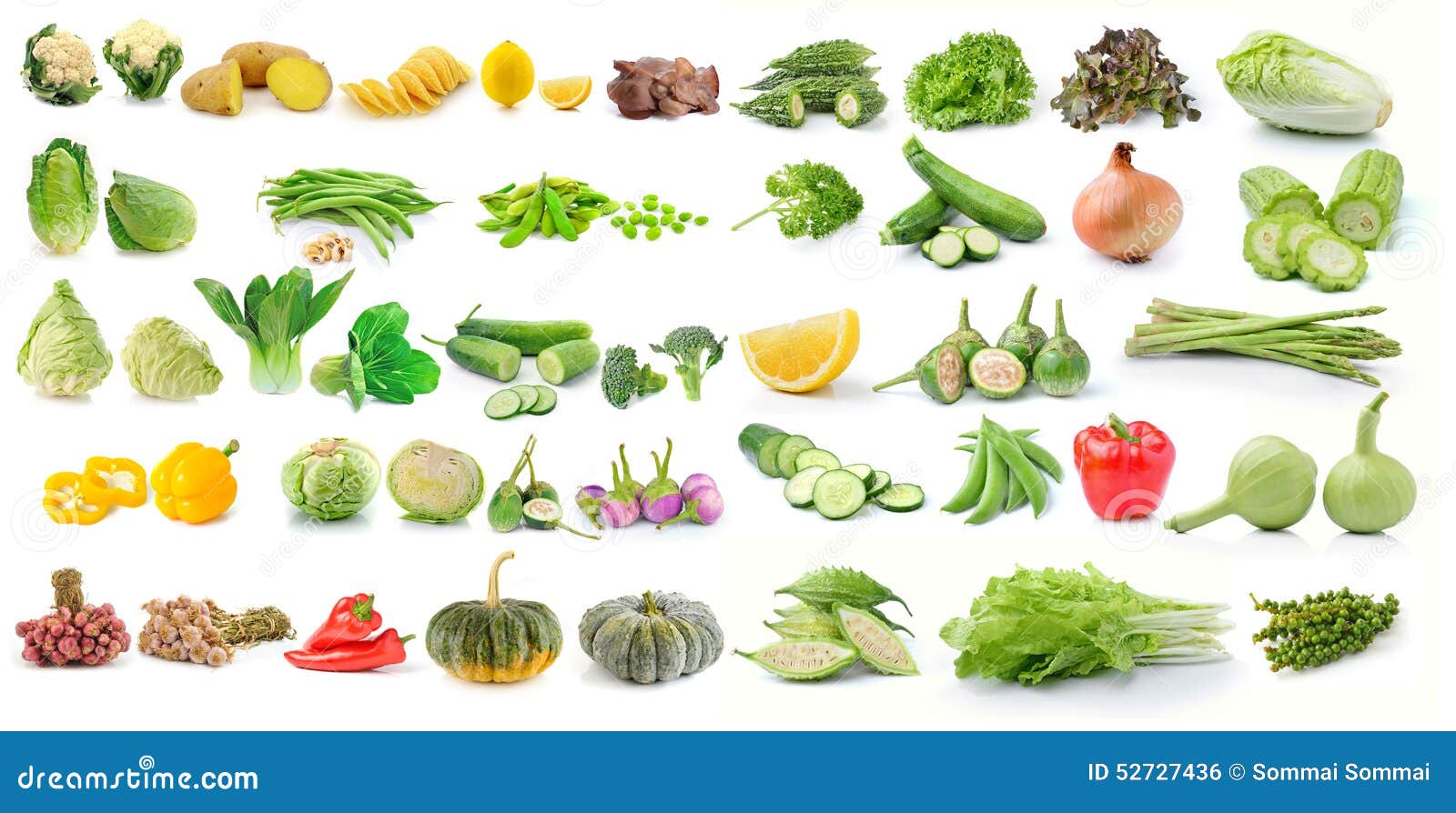 Set of Vegetable Isolated on White Background Stock Photo - Image of ...