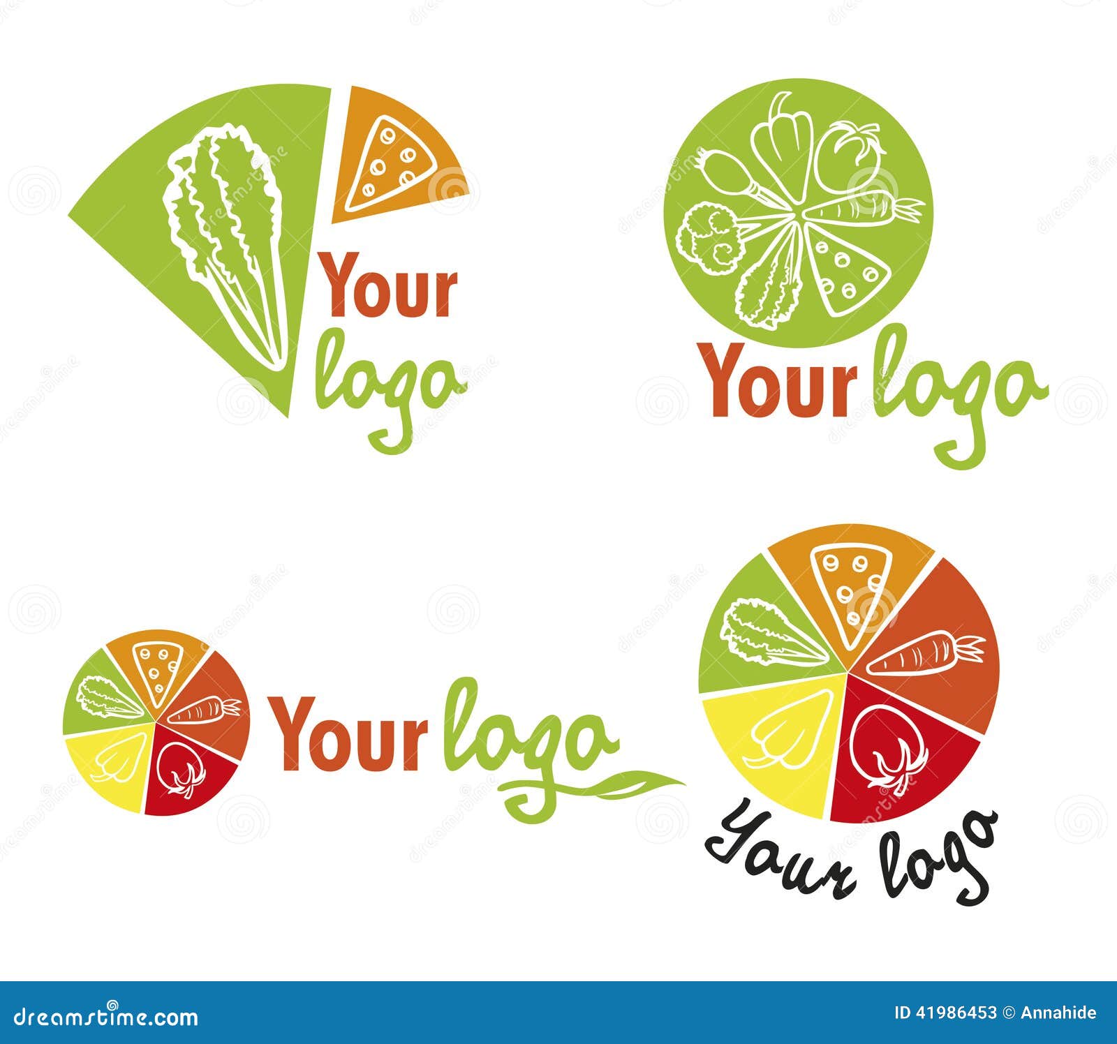 Set vegetables logos stock vector. Illustration of agriculture - 41986453