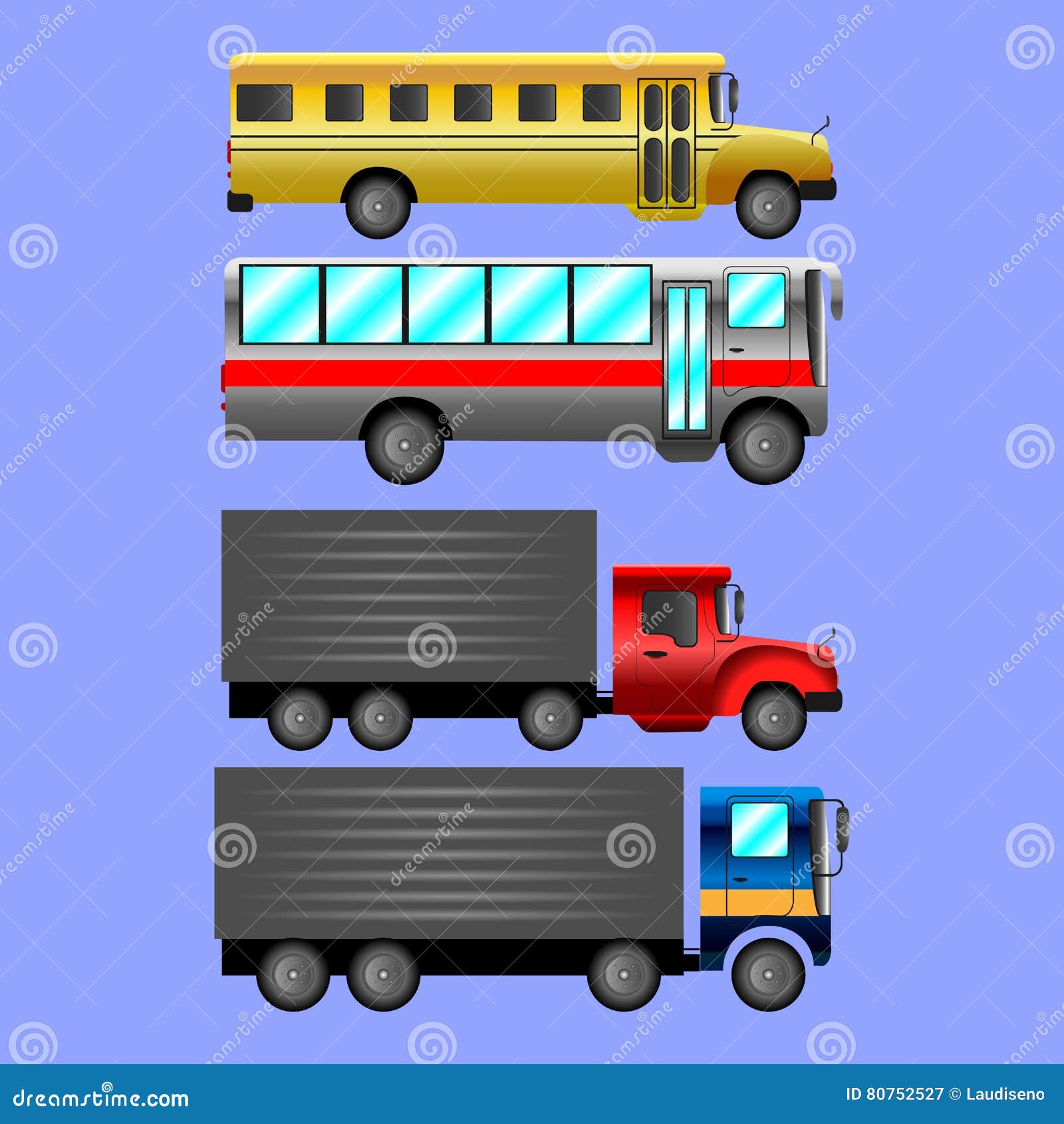 Set of vehicles stock illustration. Illustration of technology - 80752527