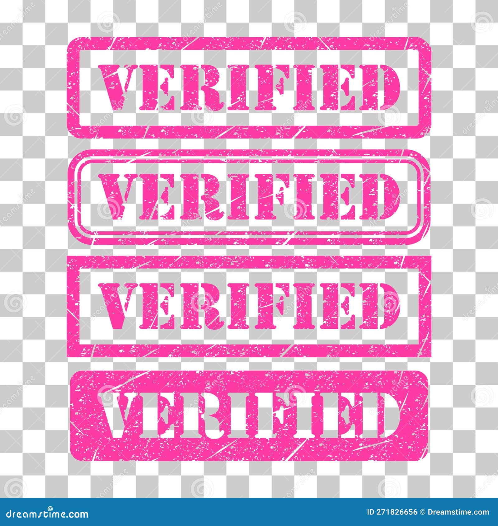 Set of Verified Stamp Symbol, Label Sticker Sign Button, Text Banner ...