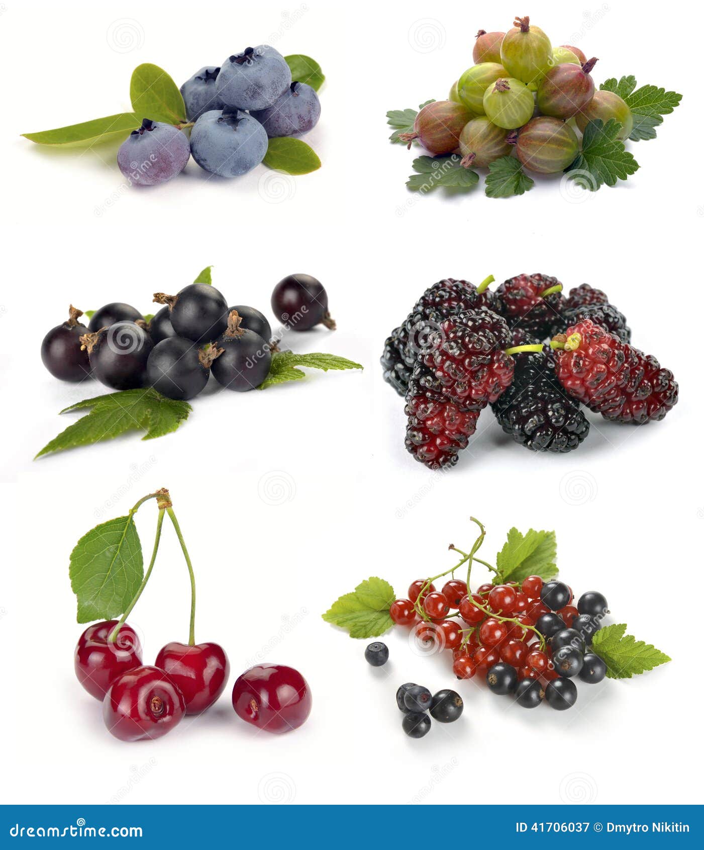 Set verschiedene Beeren stockbild. Bild von maulbeere - 41706037