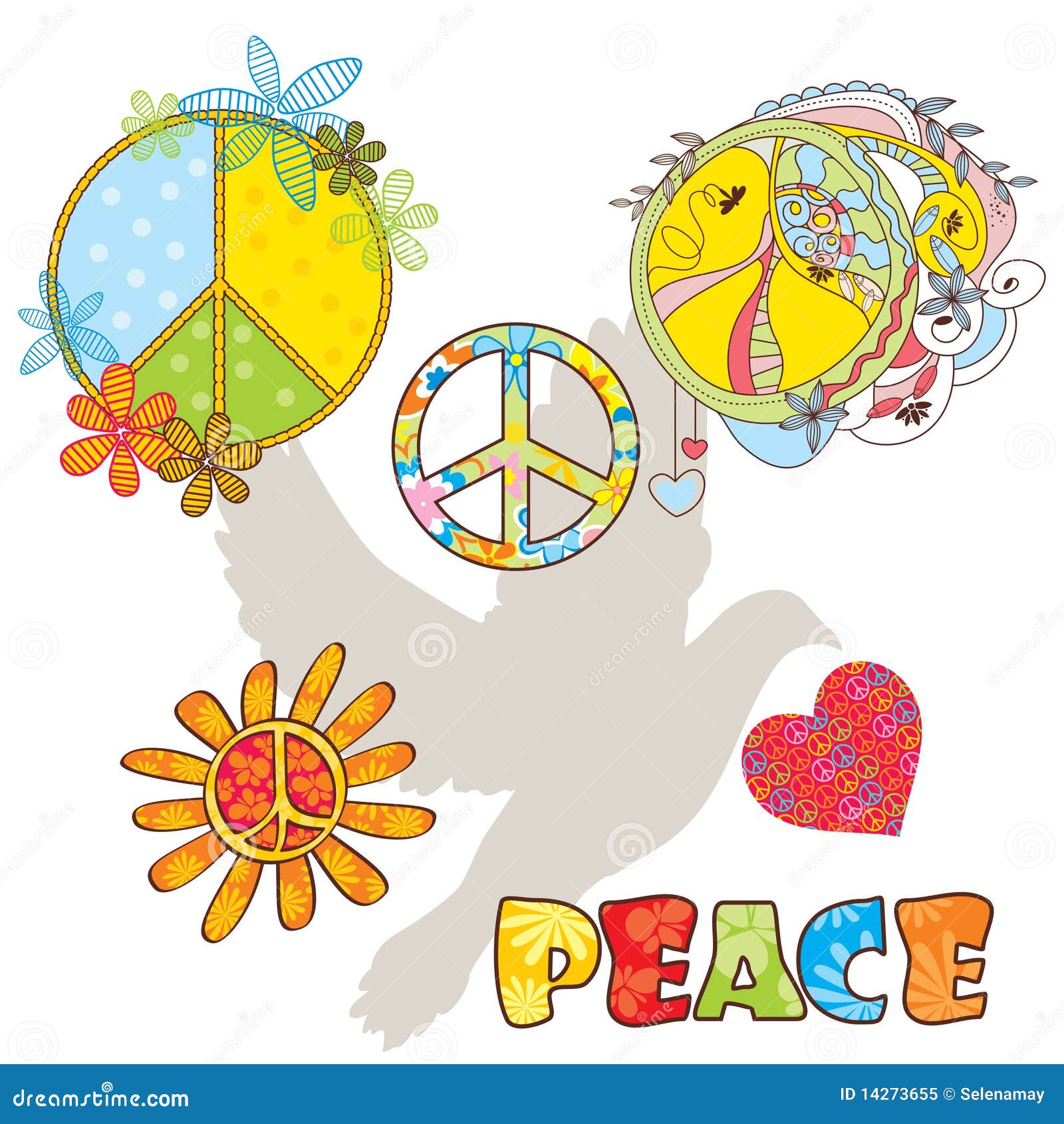 Set Verschiedene Friedenssymbole Vektor Abbildung - Illustration von ...