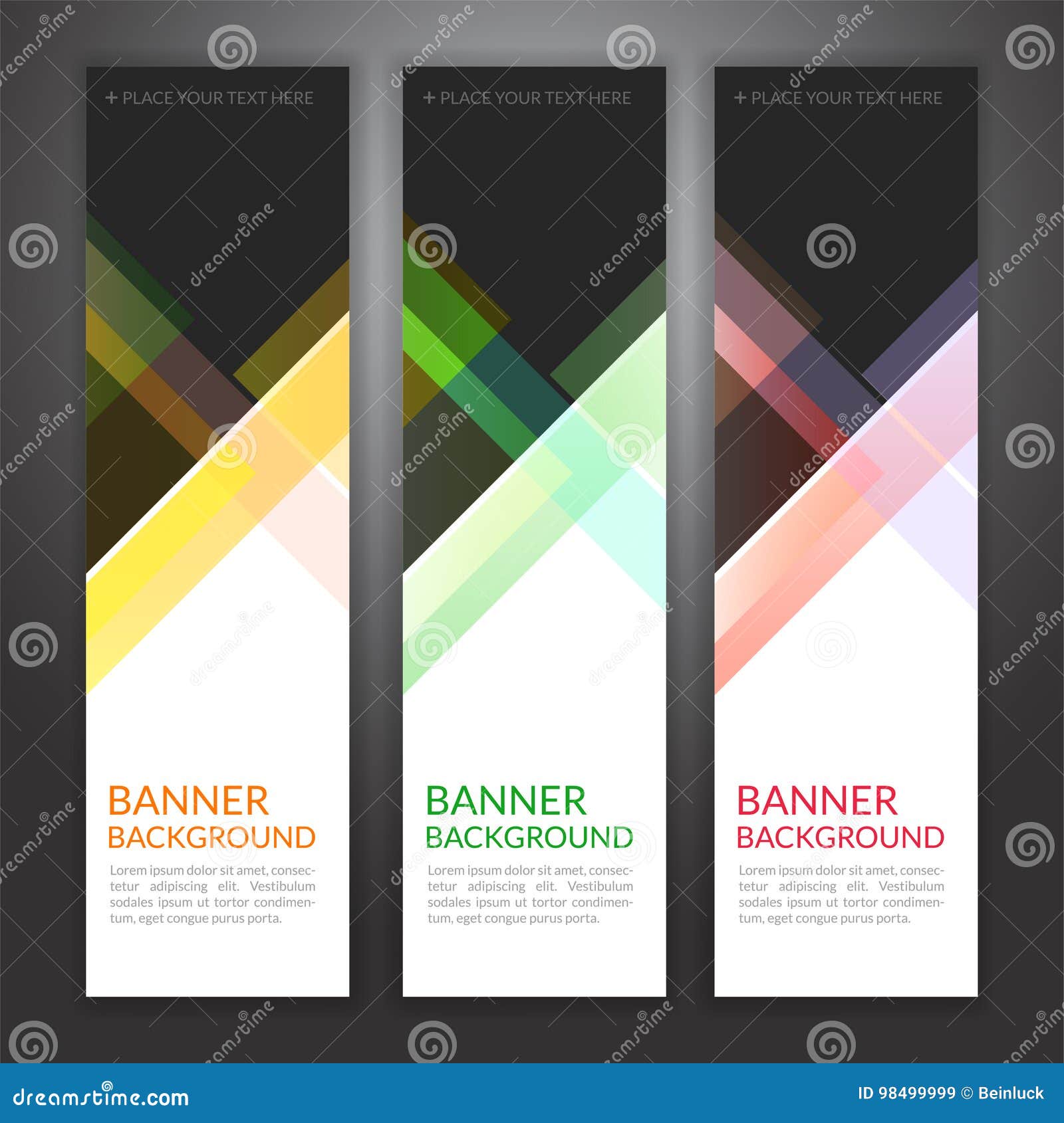Set of Vertical Abstract Colorful Display Banner Background with Stock ...