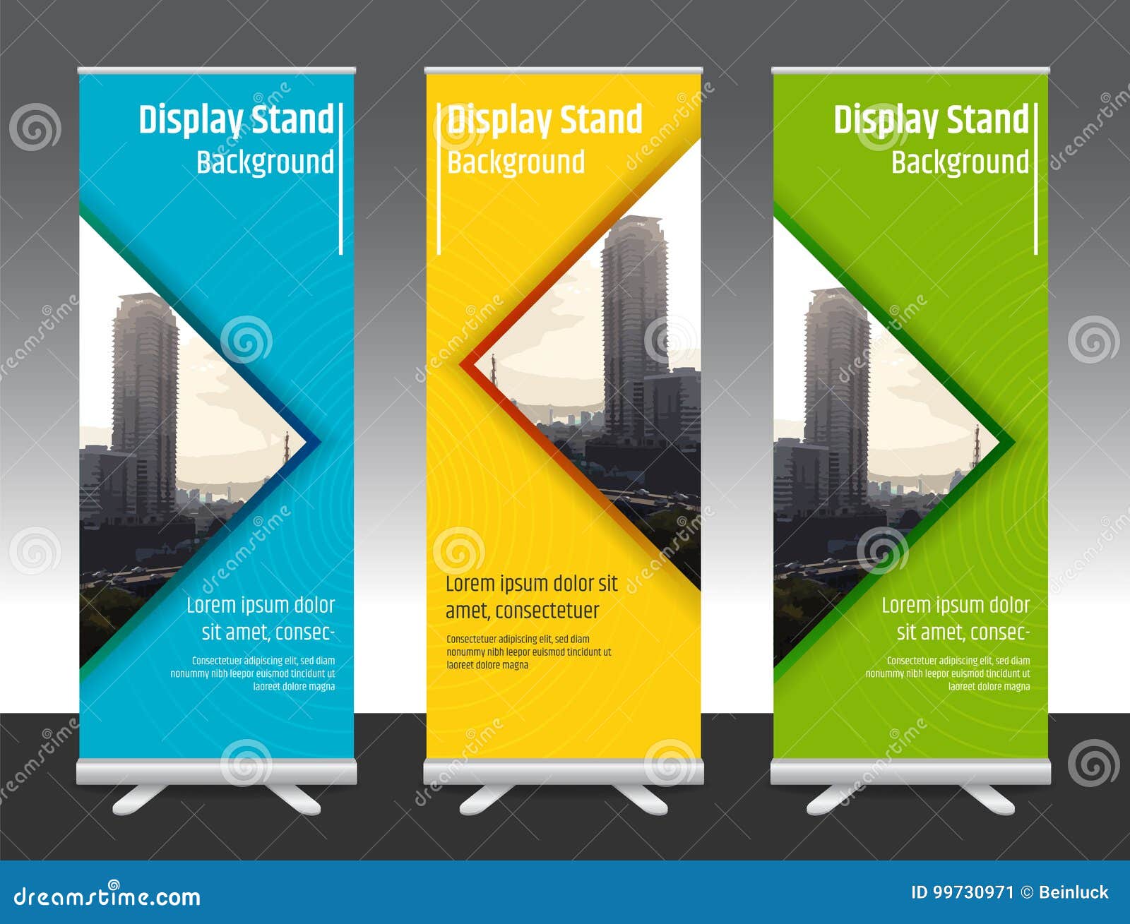 Set of Vertical Abstract Display Banner Stand or Roll Up Design Stock ...