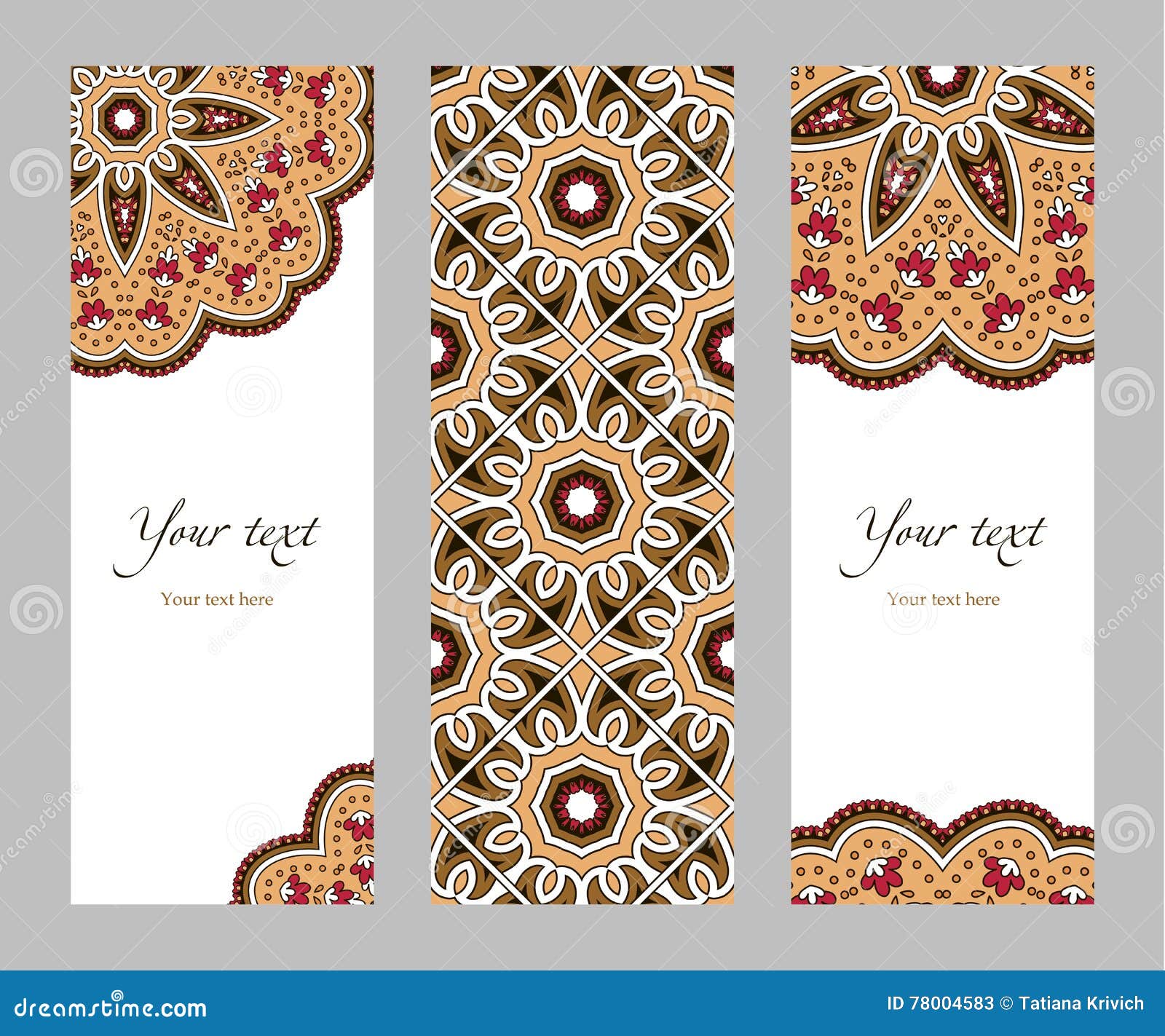 Set of Vertical Banners Ethnic Stock Vector - Illustration of circle ...