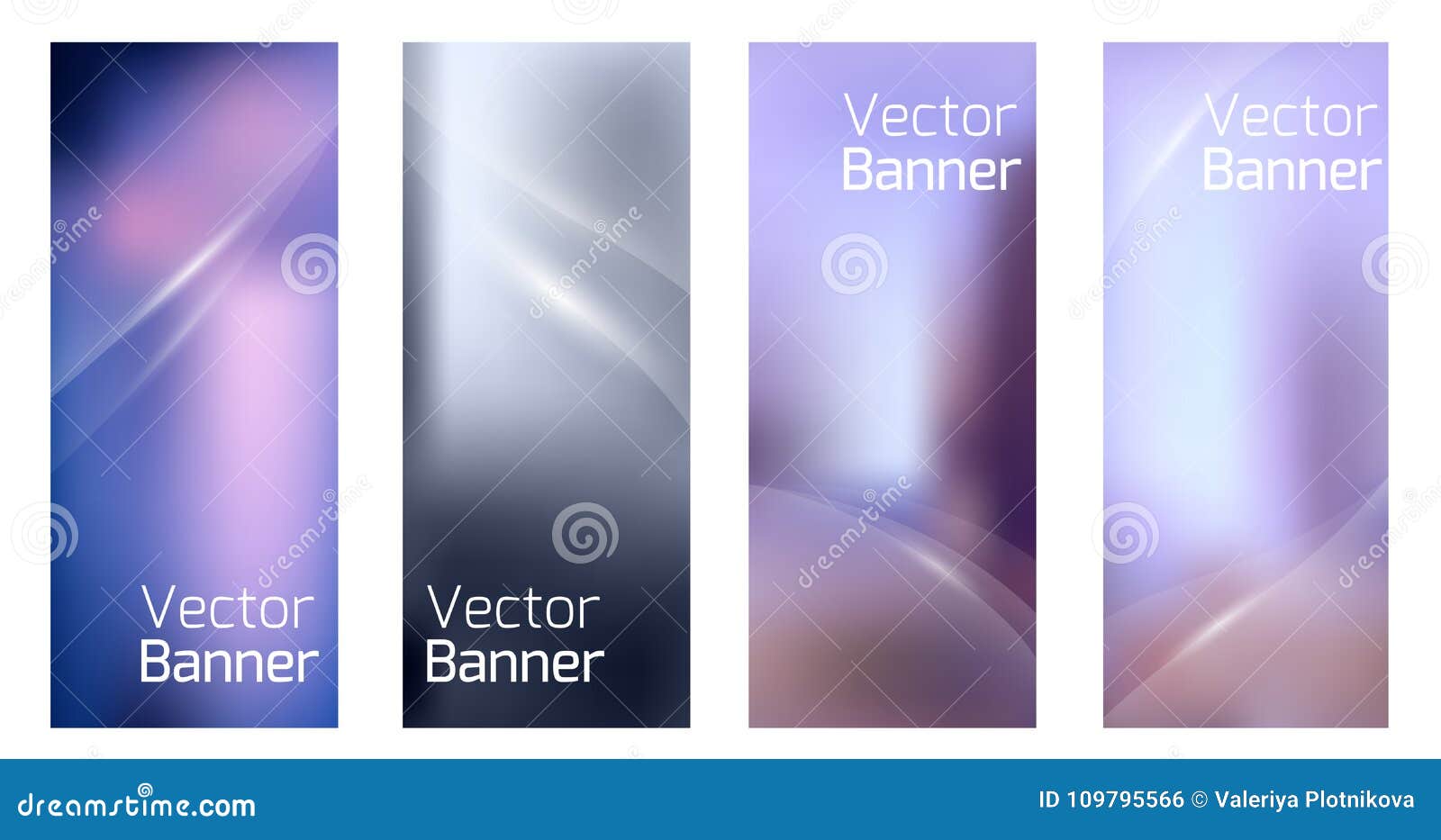 Set of Vertical Banners with Gradient Background. Stock Vector ...