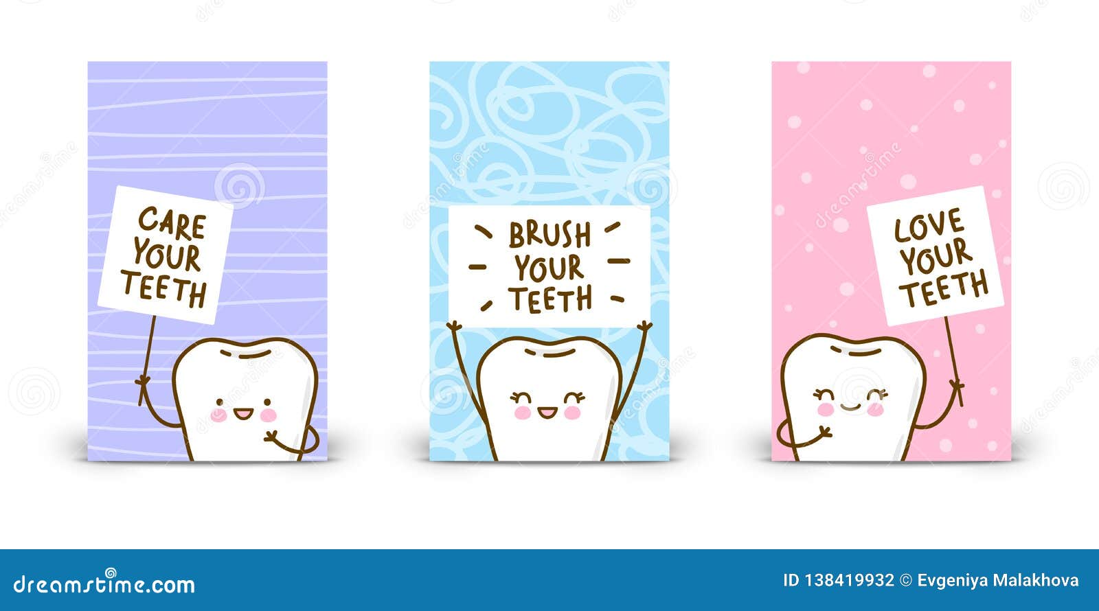 Set of 240 X 400 Vertical Banners with Teeth Stock Vector ...