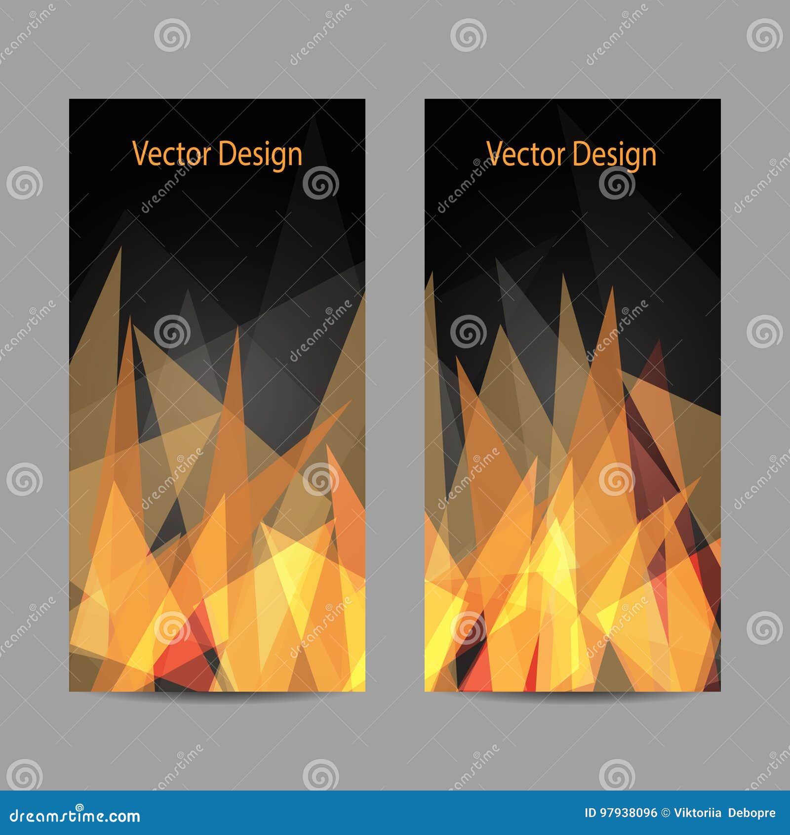 Set of vertical banners stock vector. Illustration of colorful - 97938096