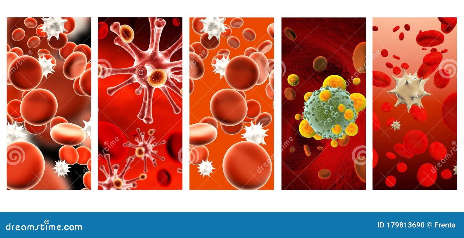 Set of Vertical Banners with Pathogenic Bacterias and Viruses Stock ...