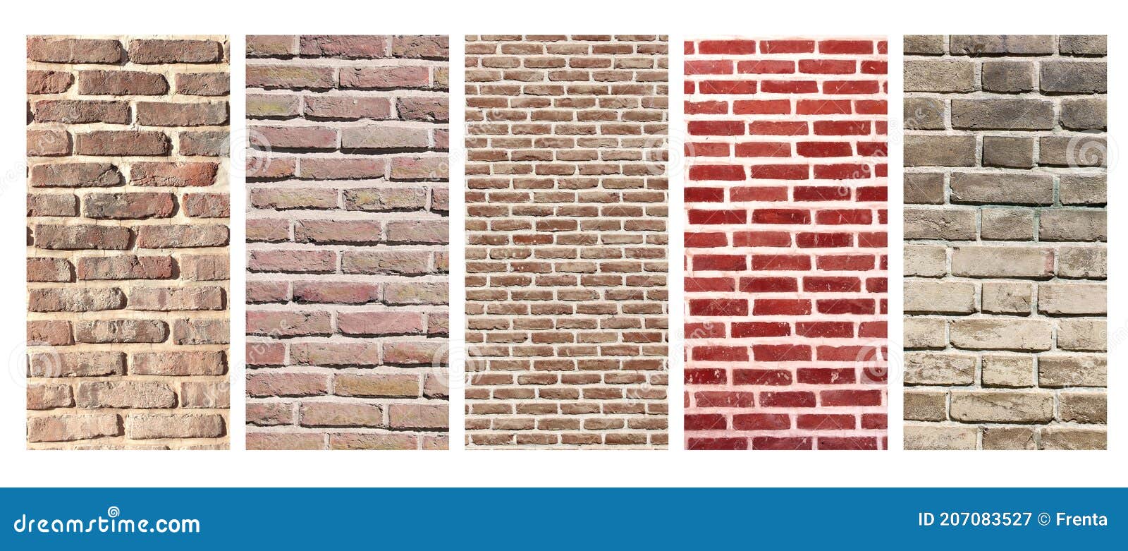 Set of Vertical Banners with Textures of Brick Walls Stock Image ...