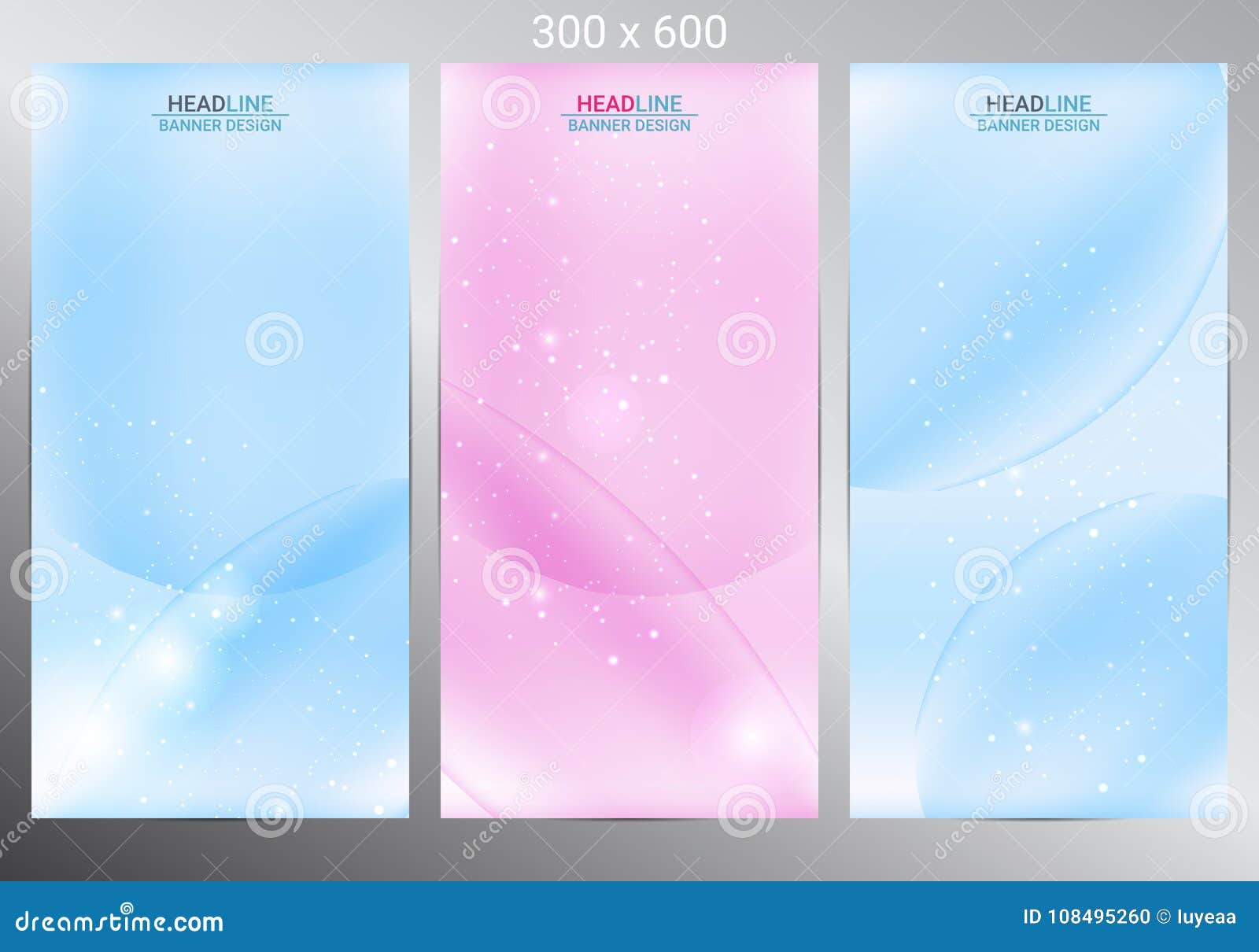 Set of Vertical Banners. Vector Stock Vector - Illustration of header ...