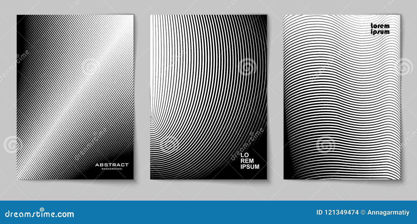 Set of Vertical Black and White Halftone Backgrounds 2 Stock Vector ...