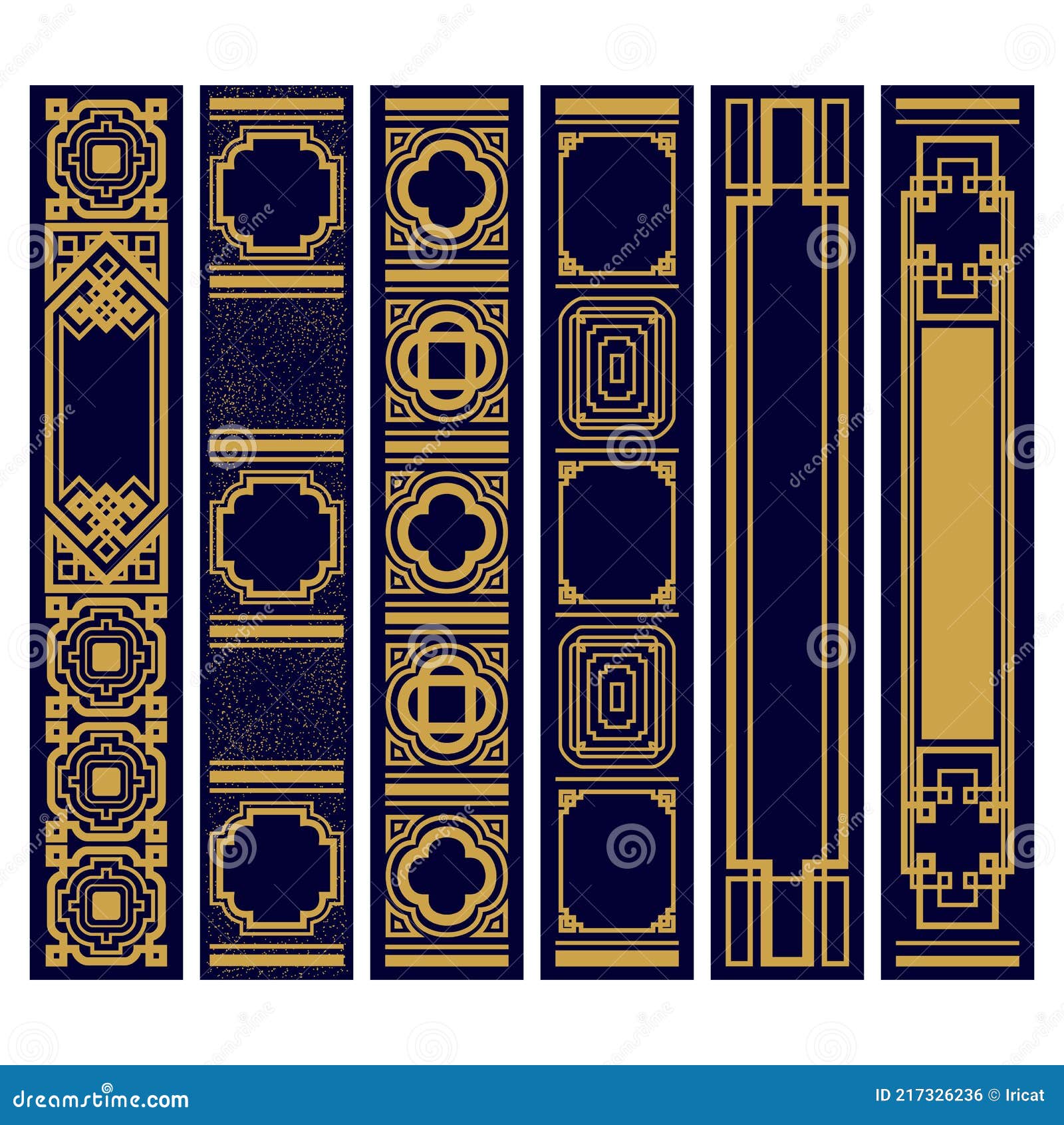 Set of Vertical Designs for Spines of Books . Sample Pattern Root of ...