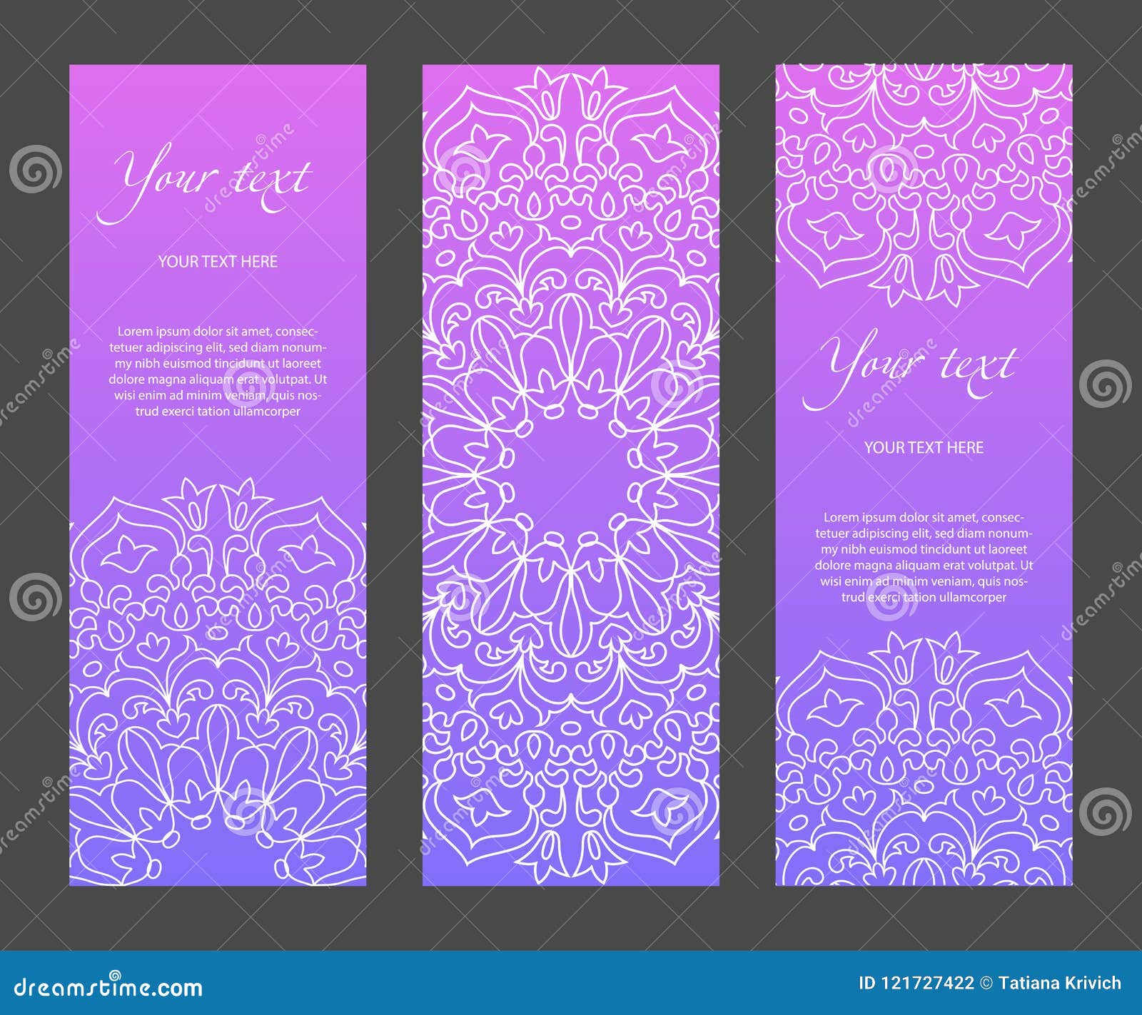 Set of Vertical Ethnic Narrow Banners Stock Vector - Illustration of ...