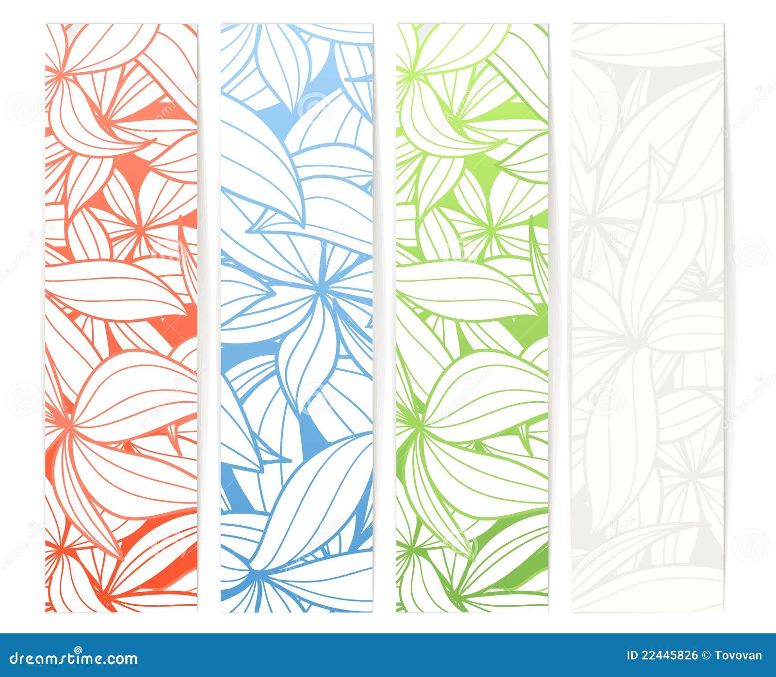 Set of Vertical Floral Vector Banners Stock Vector - Illustration of ...